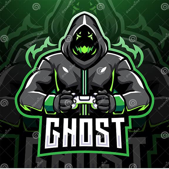 Ghost Gaming Esport Mascot Logo Design Stock Vector - Illustration of ...