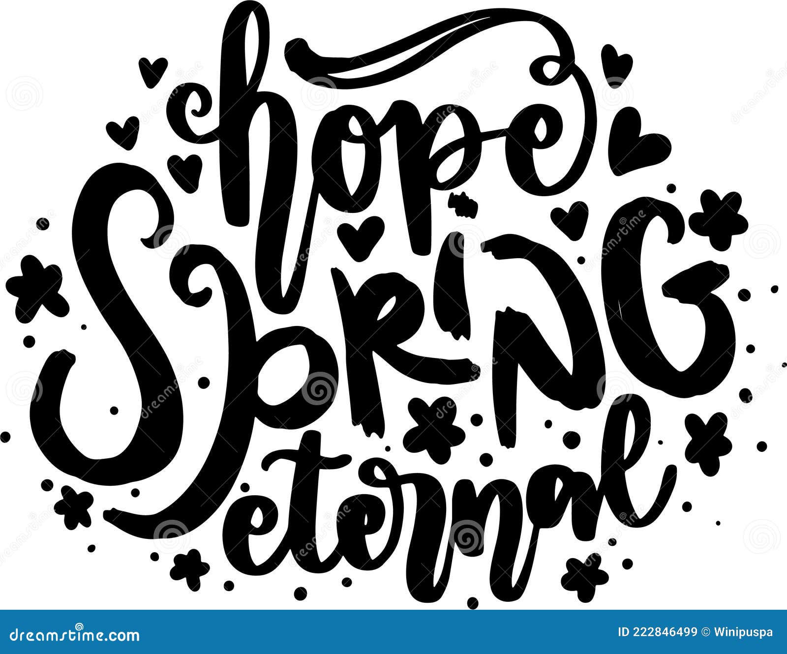 Hope Spring Eternal stock vector. Illustration of bloom - 222846499