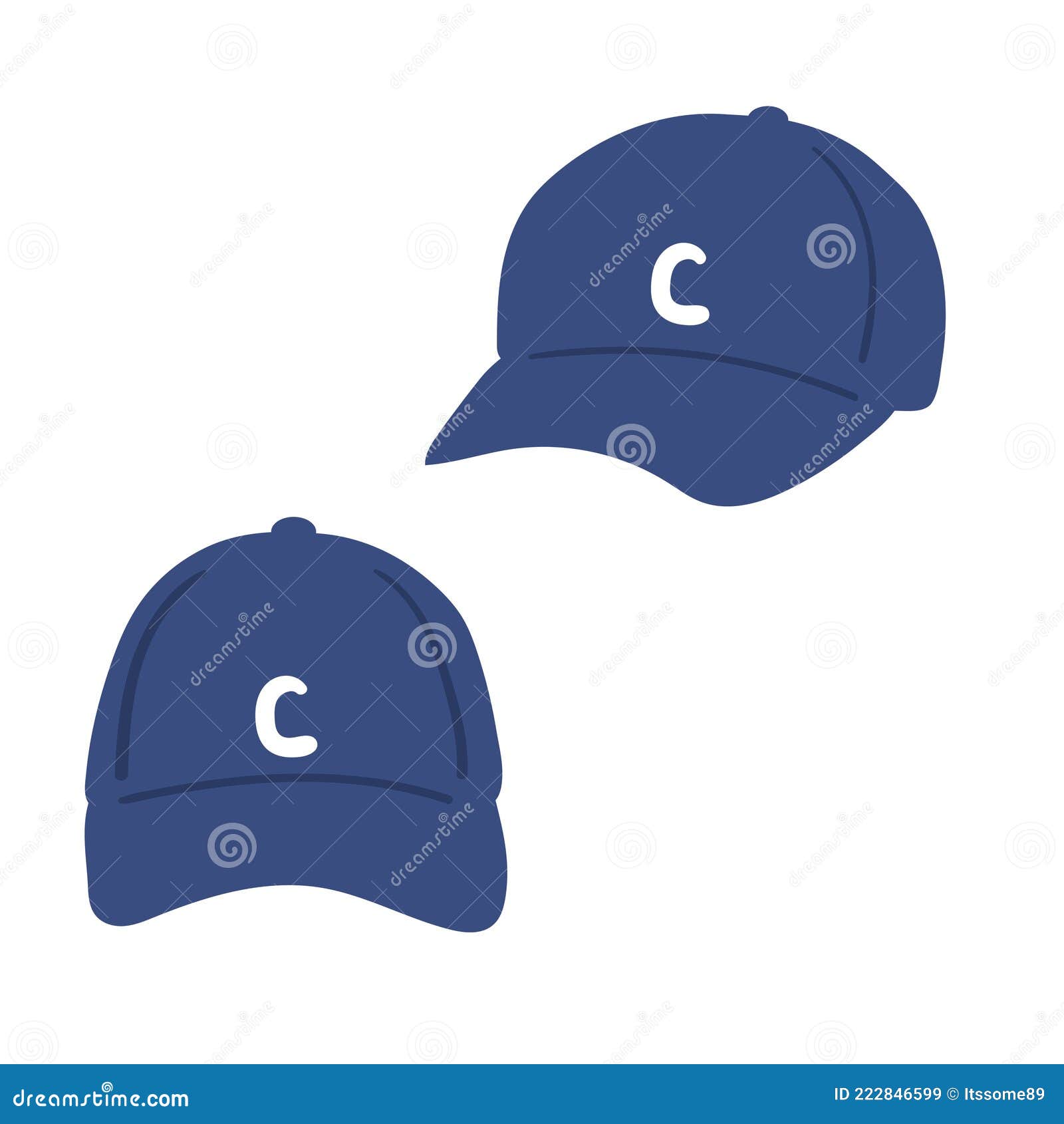 Cute cartoon of blue cap stock vector. Illustration of accessories ...