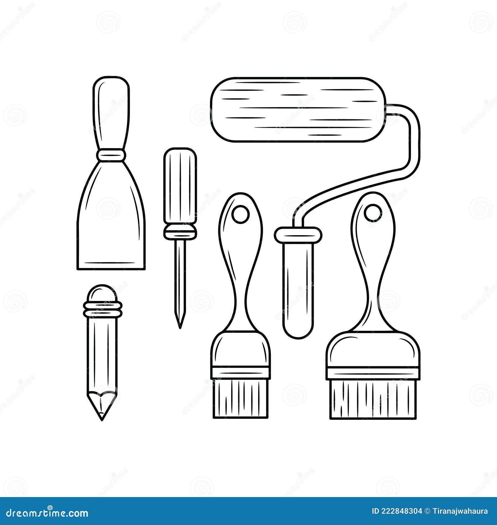 Paint Equipment, Mechanical Tools Vector Illustration Stock Vector ...
