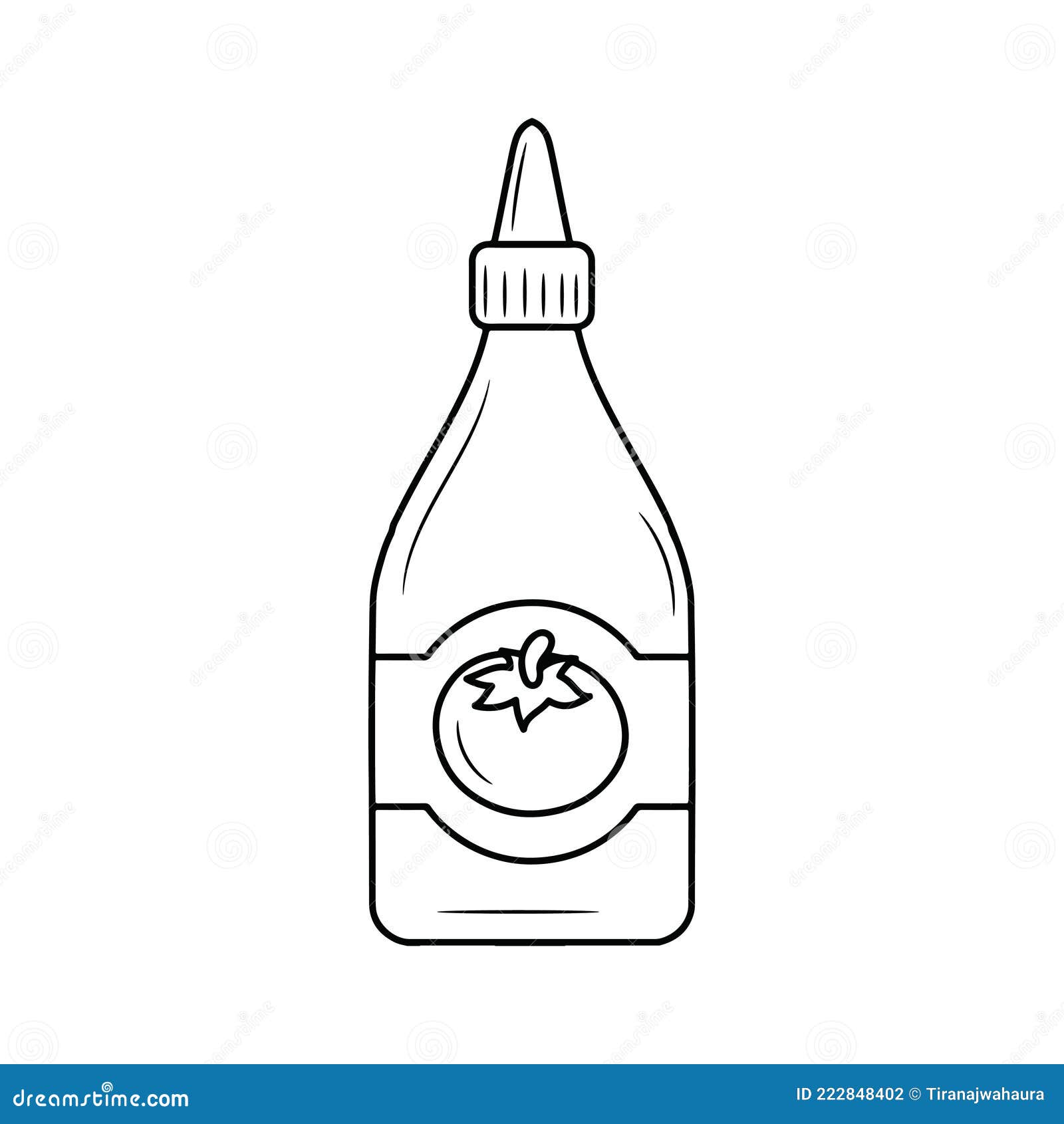 Simple Sauce Tomato Doodle Vector Illustration Stock Vector ...