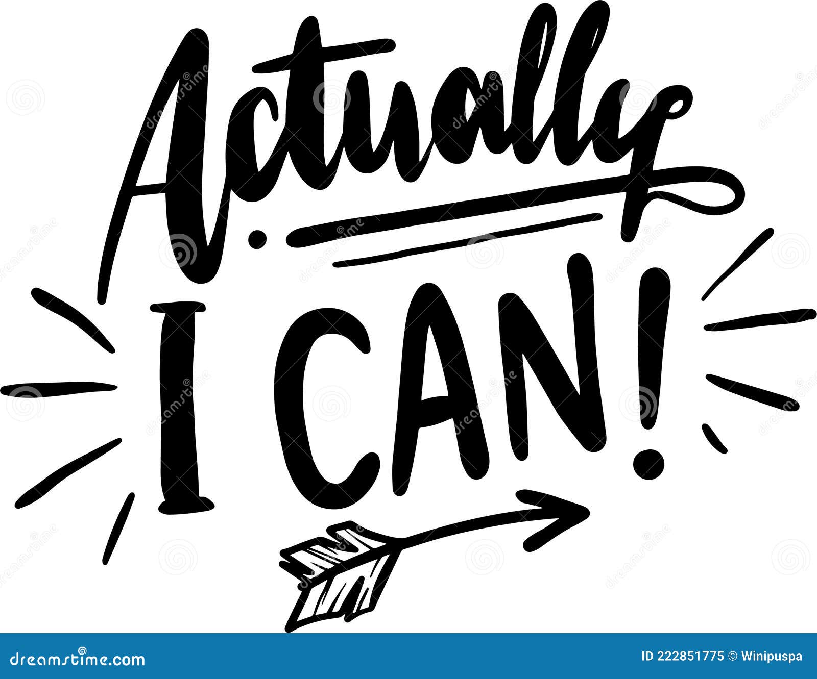 Actually I Can stock vector. Illustration of laughing - 222851775