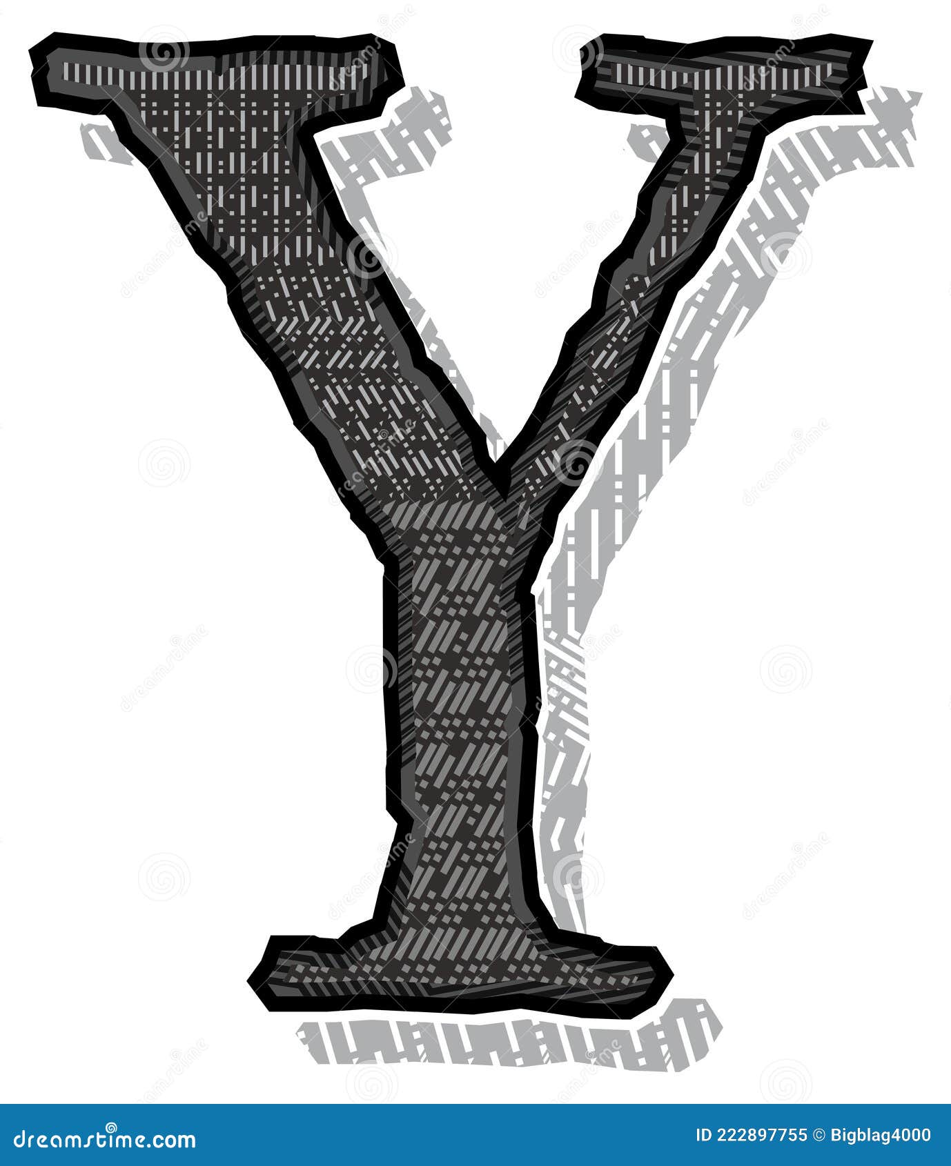 Vector Geometric Patterned Letter.Art Font. Stock Vector - Illustration ...