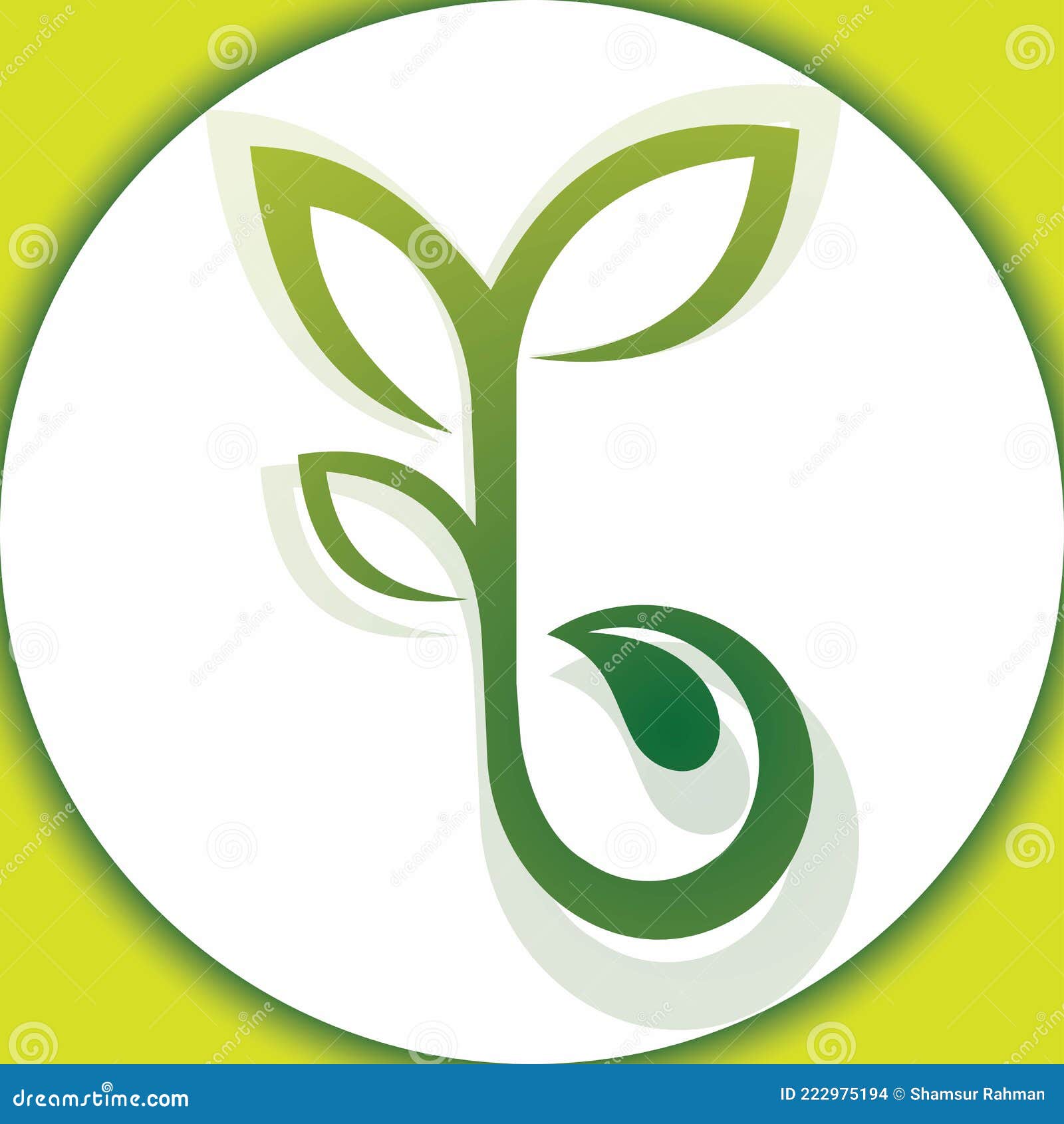 Planting Seed Sprout in Ground. Symbol Grow Sapling. Green Fresh Plant ...