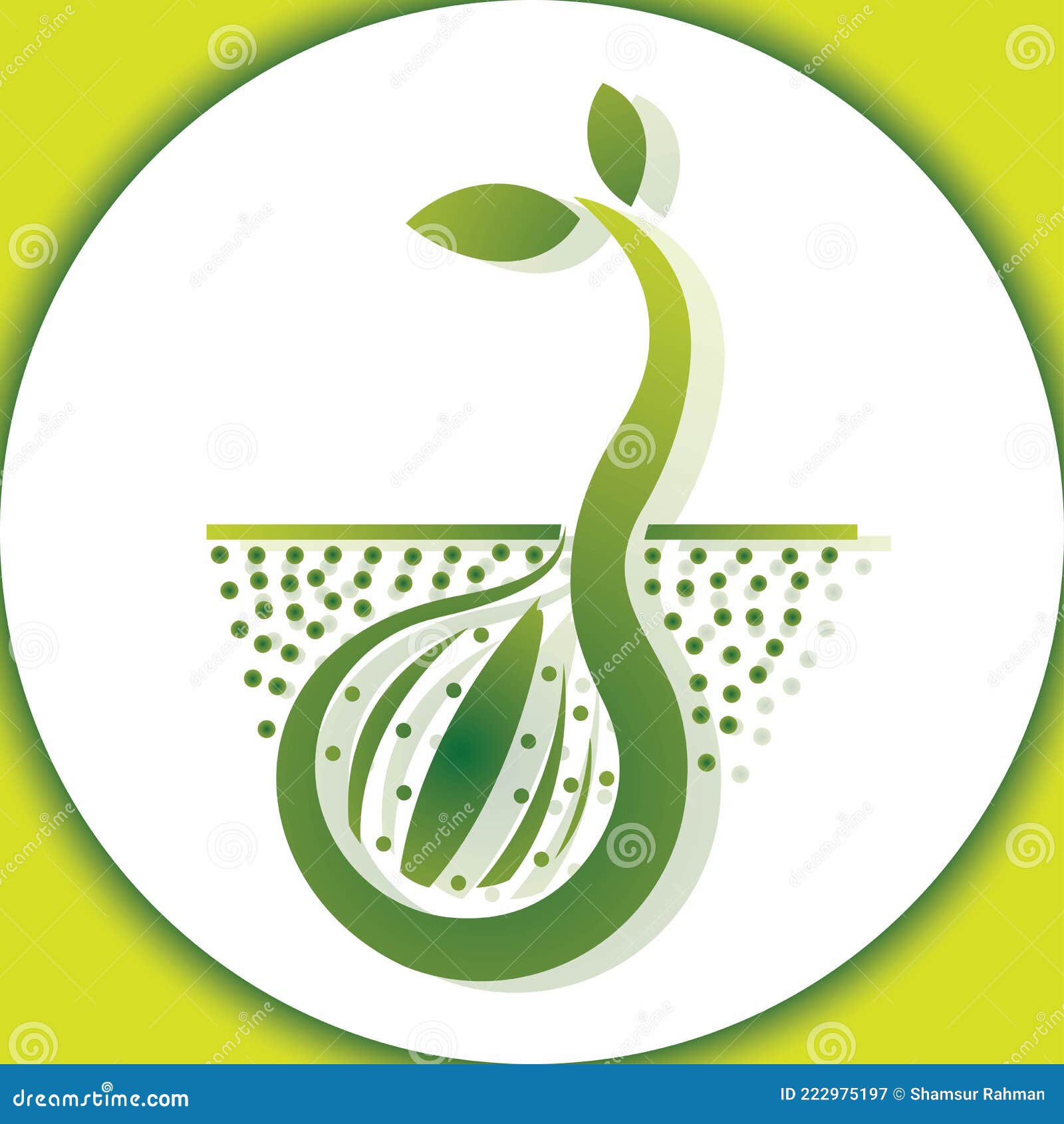 Planting Seed Sprout in Ground. Symbol Grow Sapling. Green Fresh Plant ...