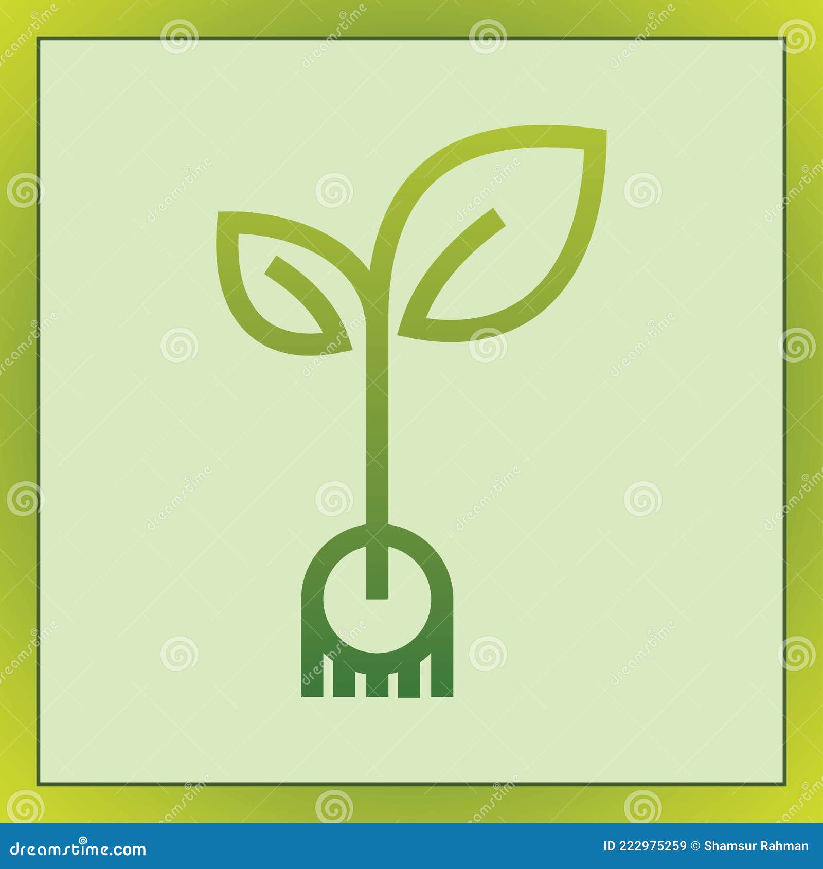 Planting Seed Sprout in Ground. Symbol Grow Sapling. Green Fresh Plant ...