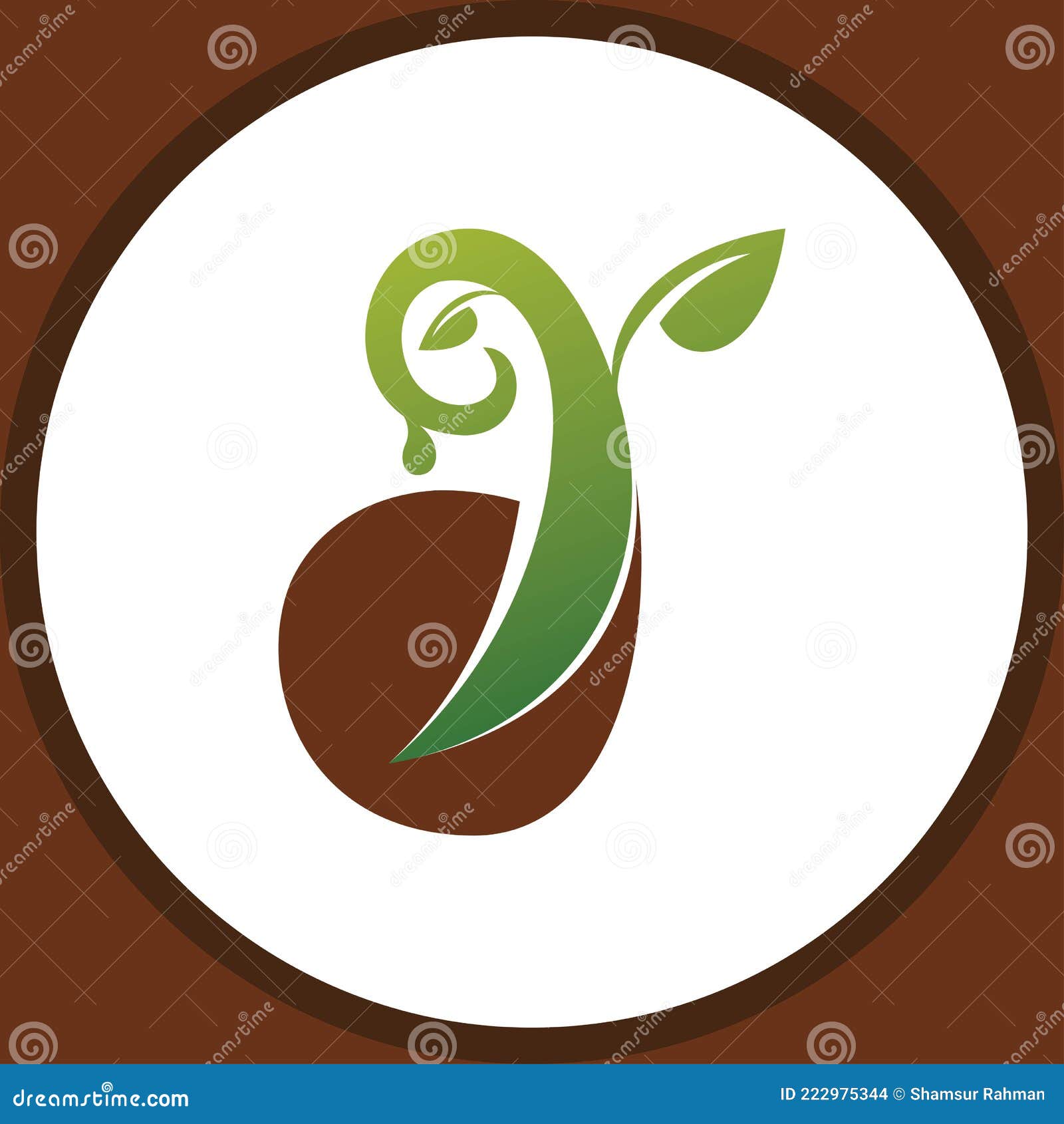 Planting Seed Sprout in Ground. Symbol Grow Sapling. Green Fresh Plant ...