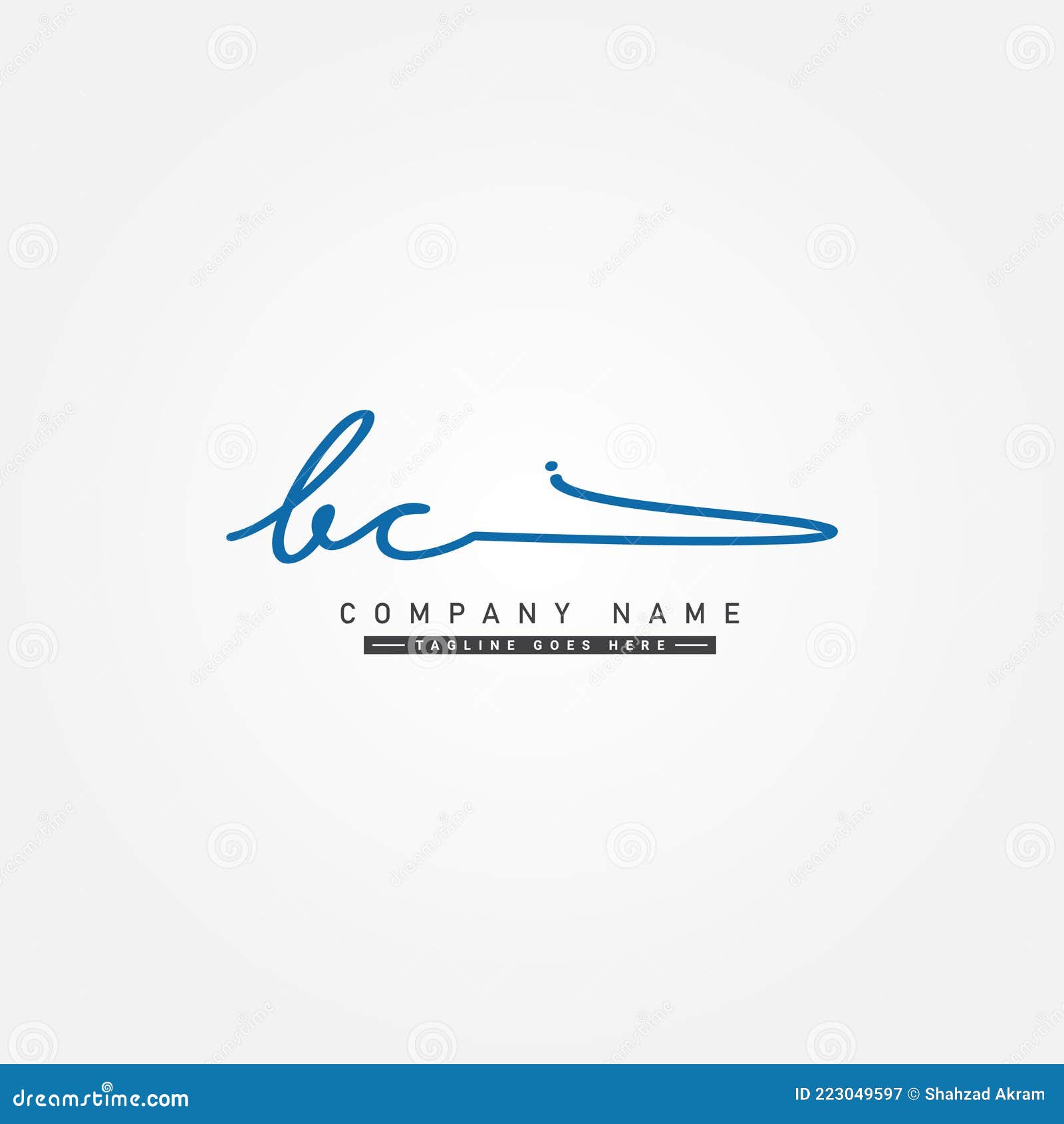 Initial Letter BC Logo - Handwritten Signature Logo Stock Vector ...