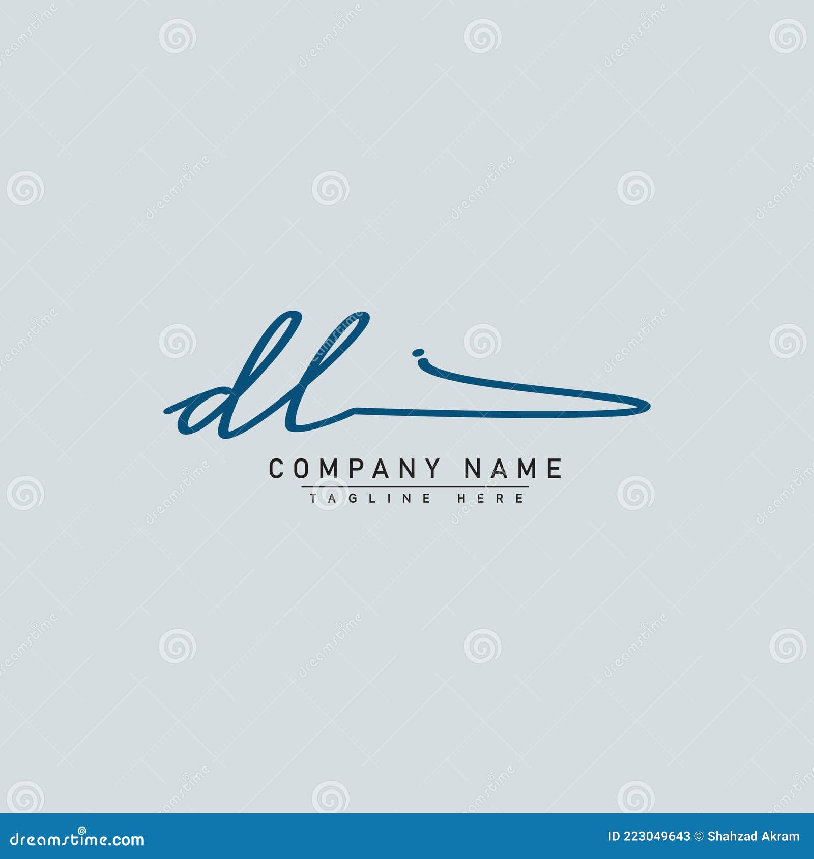 Initial Letter DL Logo - Handwritten Signature Logo Stock Vector ...