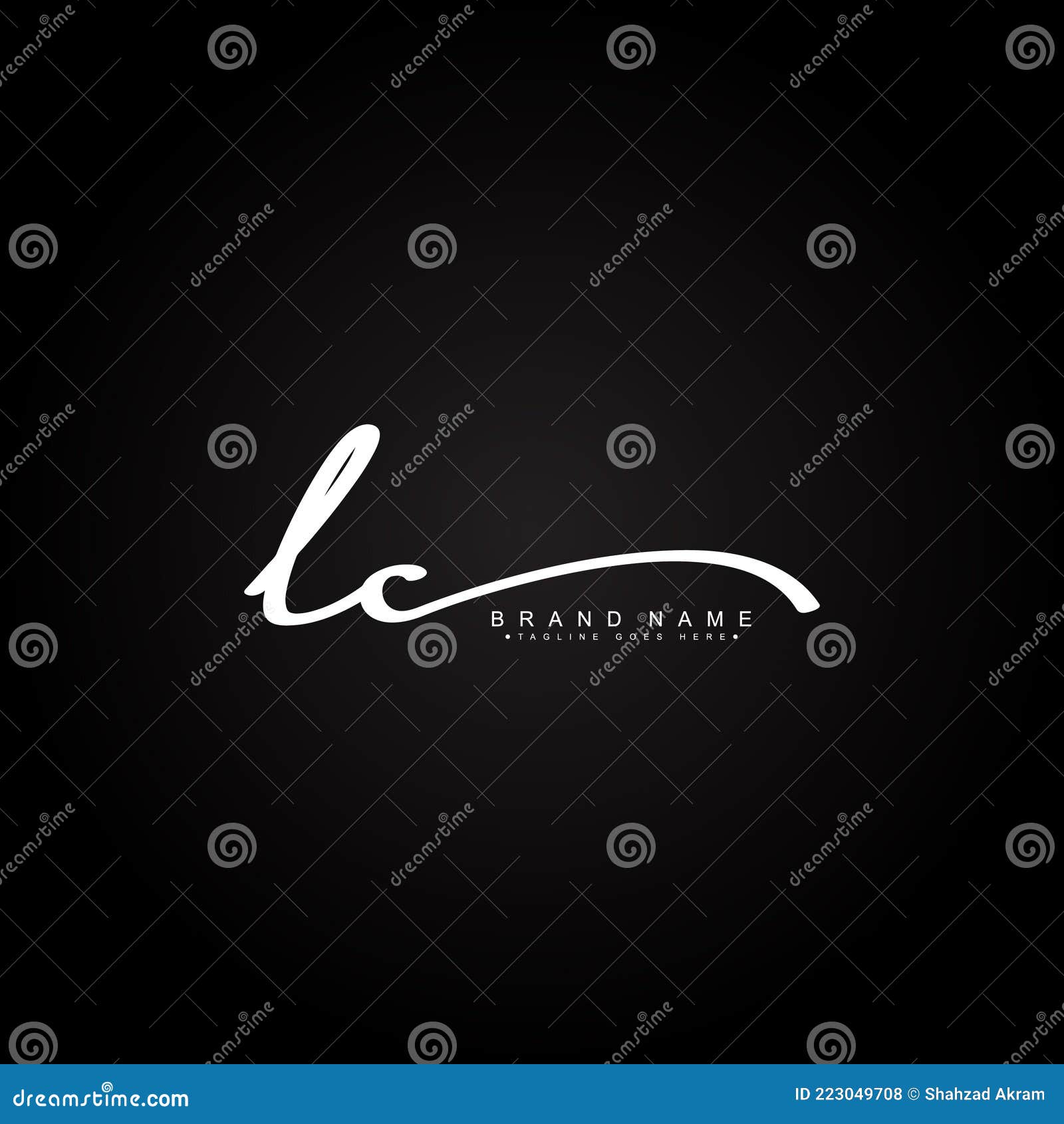 Initial Letter LC Logo - Hand Drawn Signature Logo Stock Vector ...