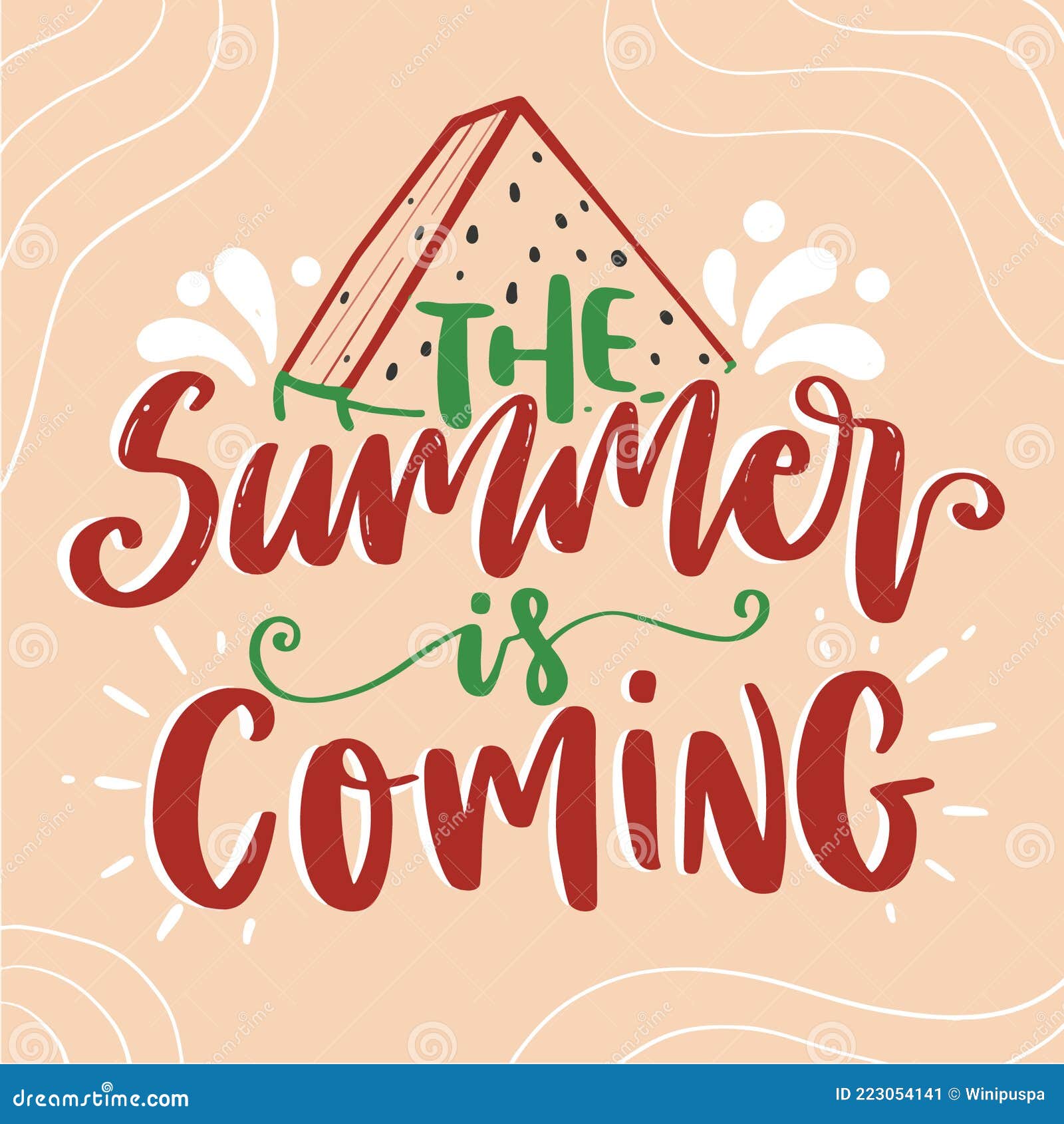 The Summer is Coming stock vector. Illustration of motivation - 223054141