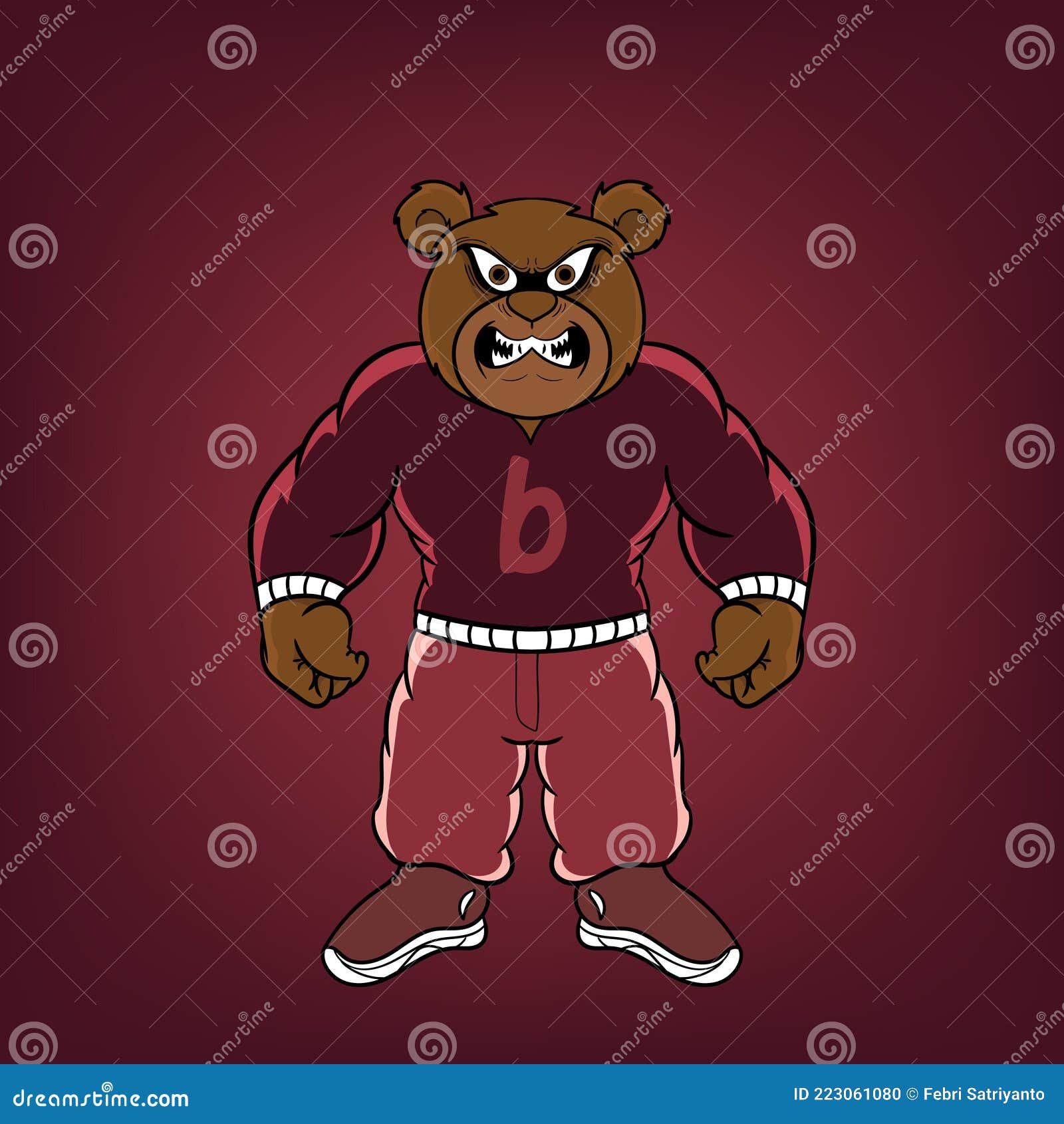 Angry Bear Face Illustration Mascot Logo Stock Vector - Illustration of ...
