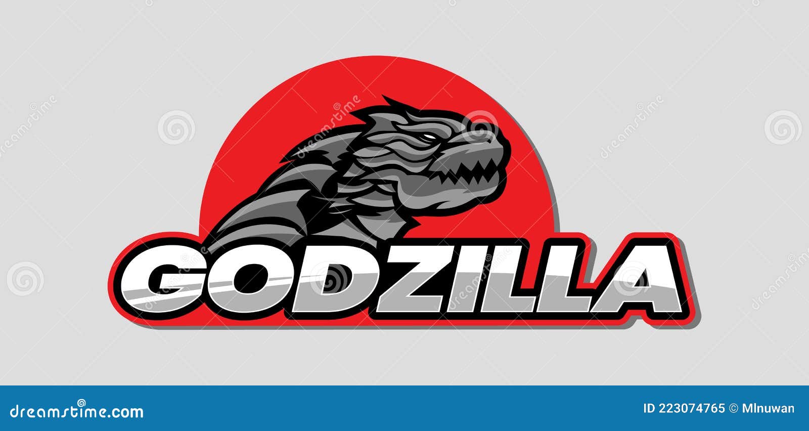 Zilla Logo Design, Godzilla Logo Vector Illustration | CartoonDealer ...