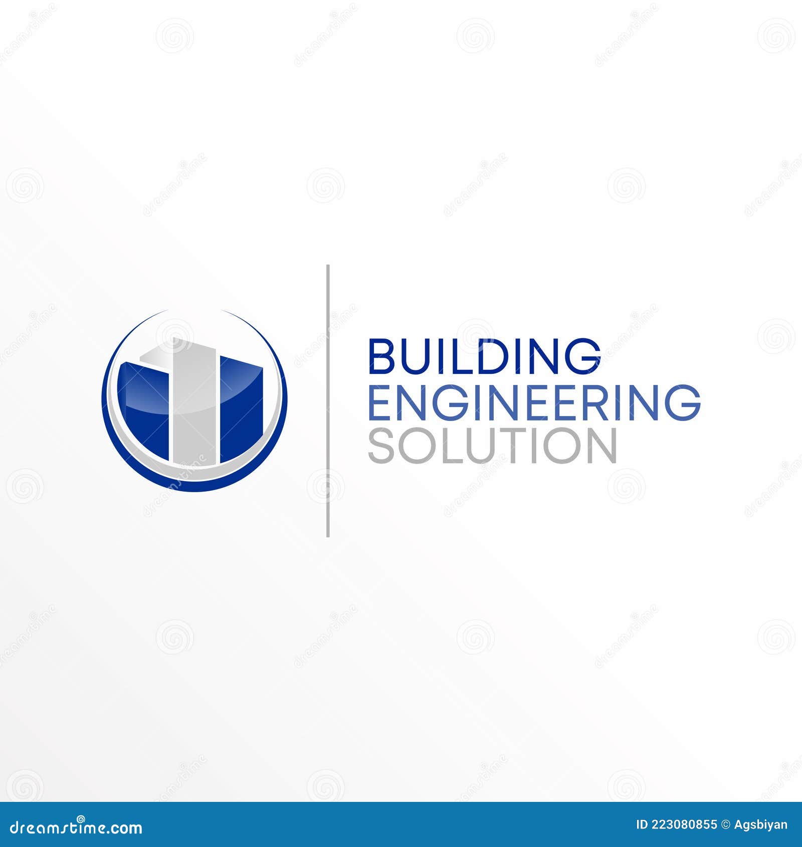 3 Buildings Logo Free Vector Stock Abstract Design Concept. Stock ...