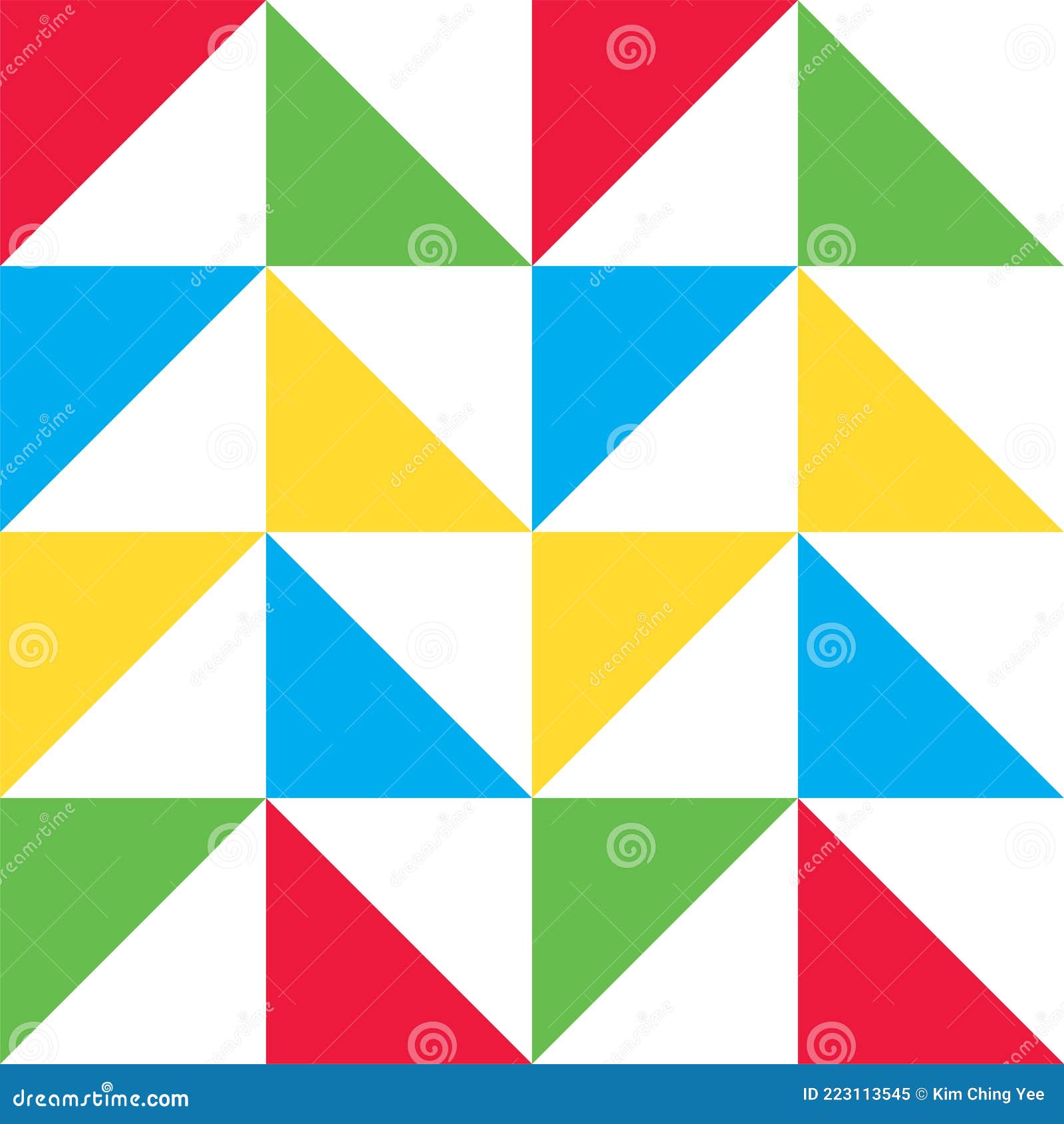 Seamless Vector Pattern with Colorful Triangles Stock Vector ...