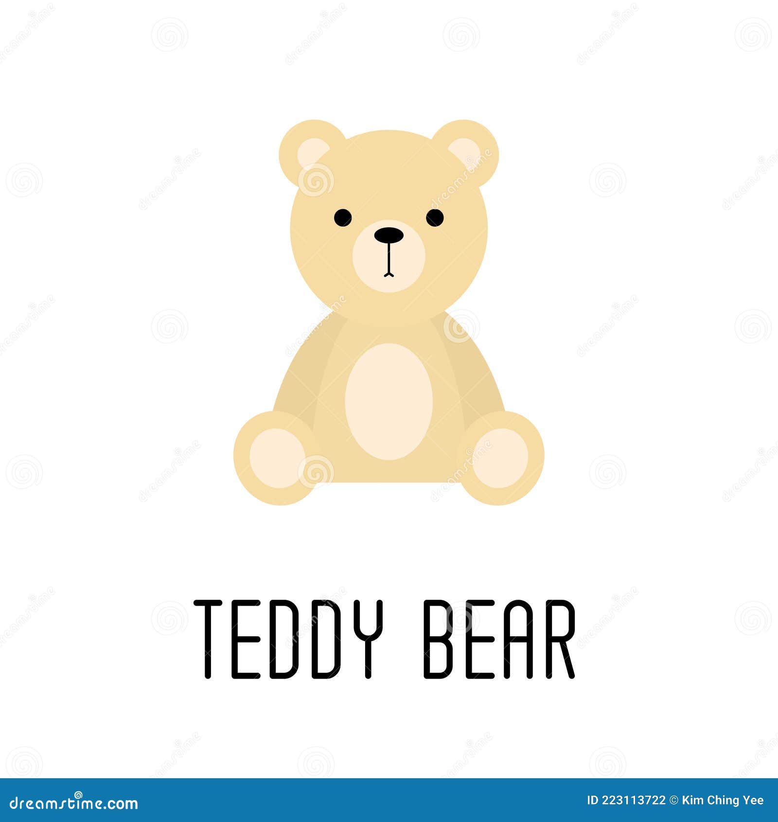Teddy bear soft toy icon stock vector. Illustration of cartoon - 223113722