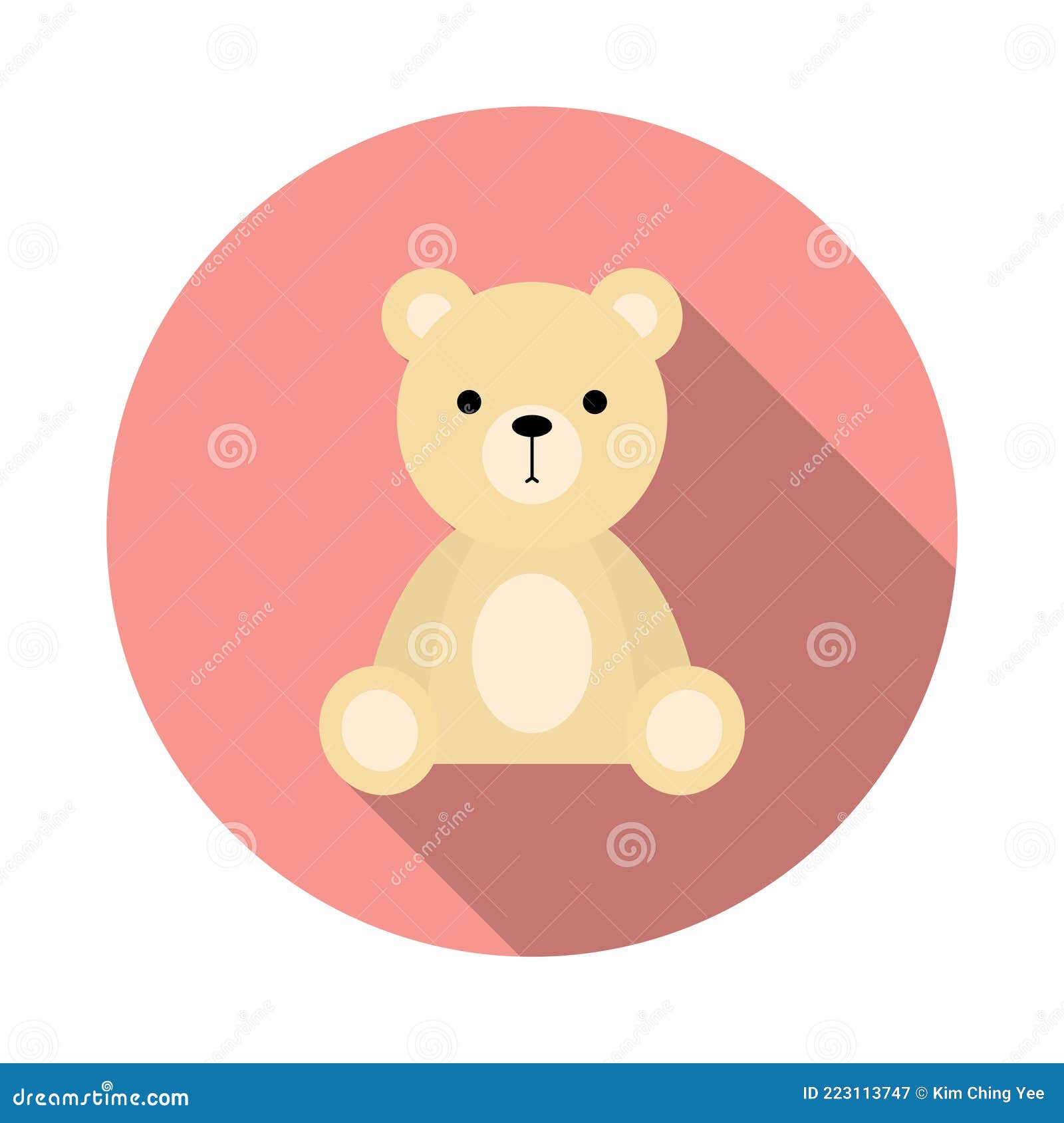Teddy bear soft toy icon stock vector. Illustration of vector - 223113747