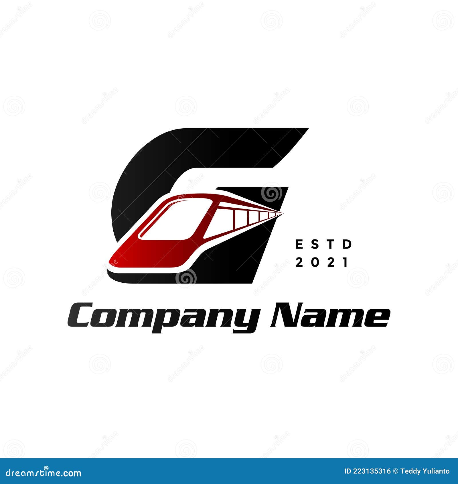 Modern and Stylish Initial G Train Stock Vector - Illustration of ...