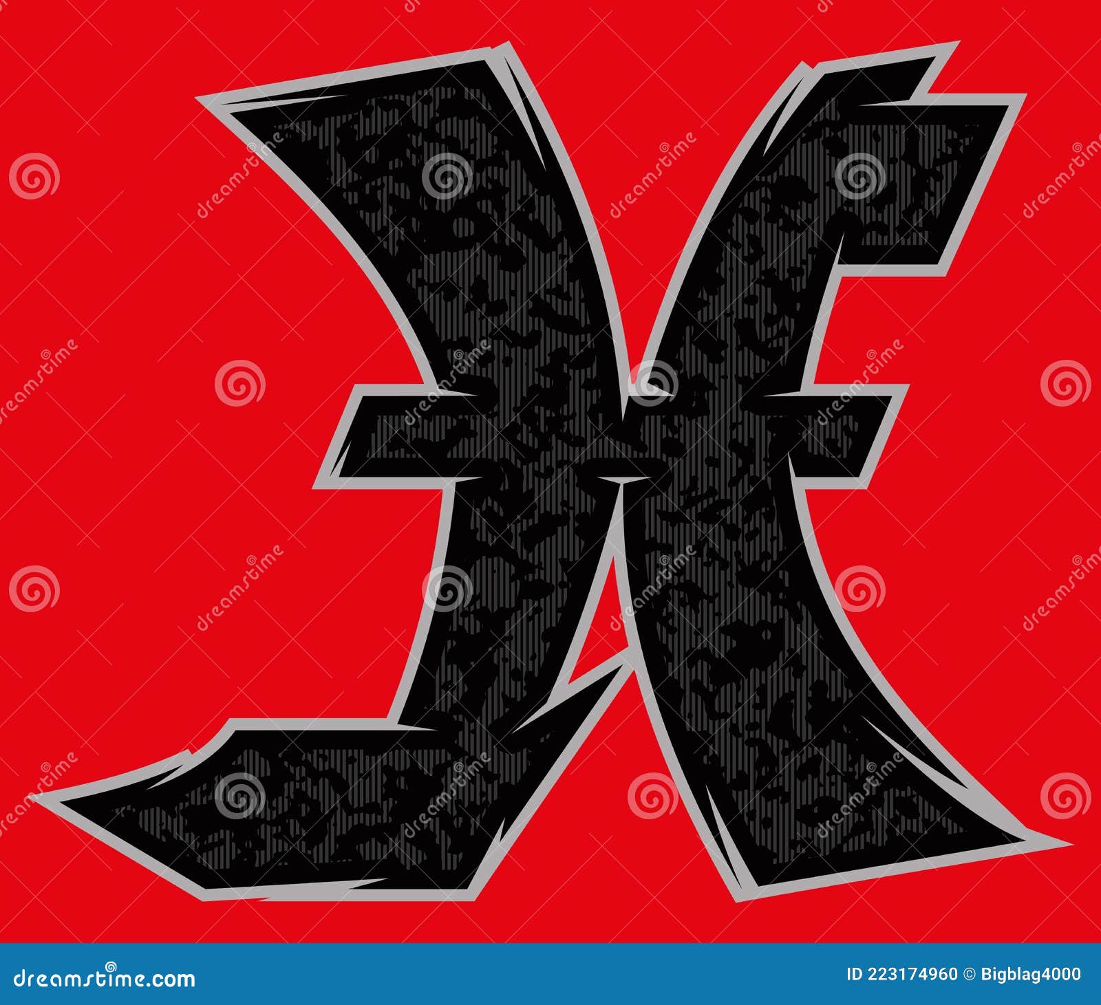 Ragged Gothic Vector Letter.Art Font. | CartoonDealer.com #223174975