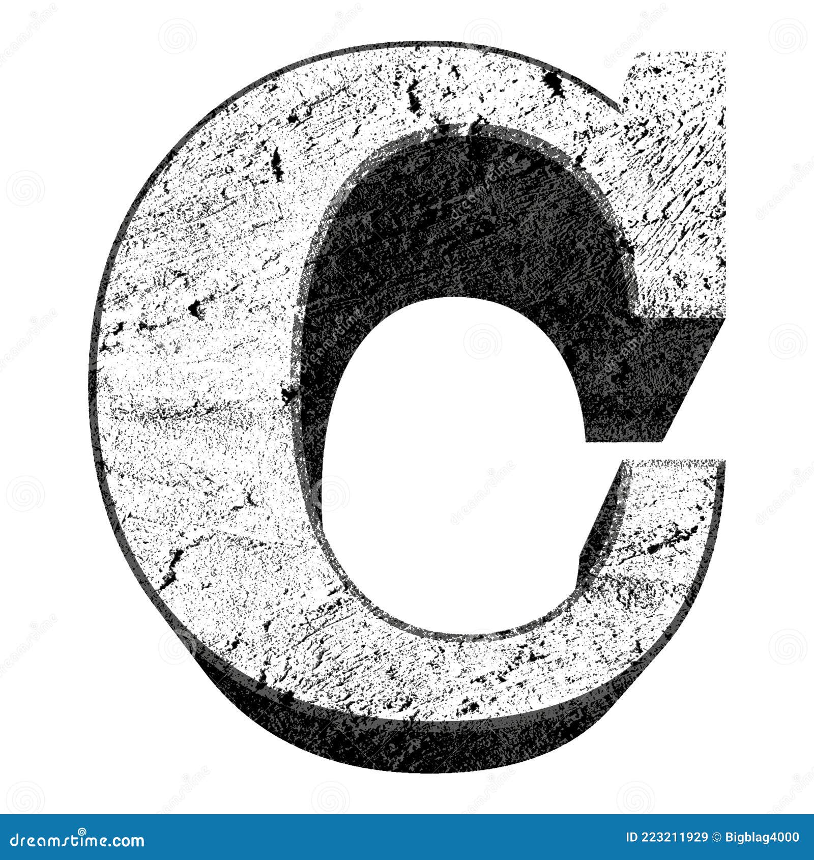 Concrete Vector Font.Uppercase Letter. Stock Illustration ...