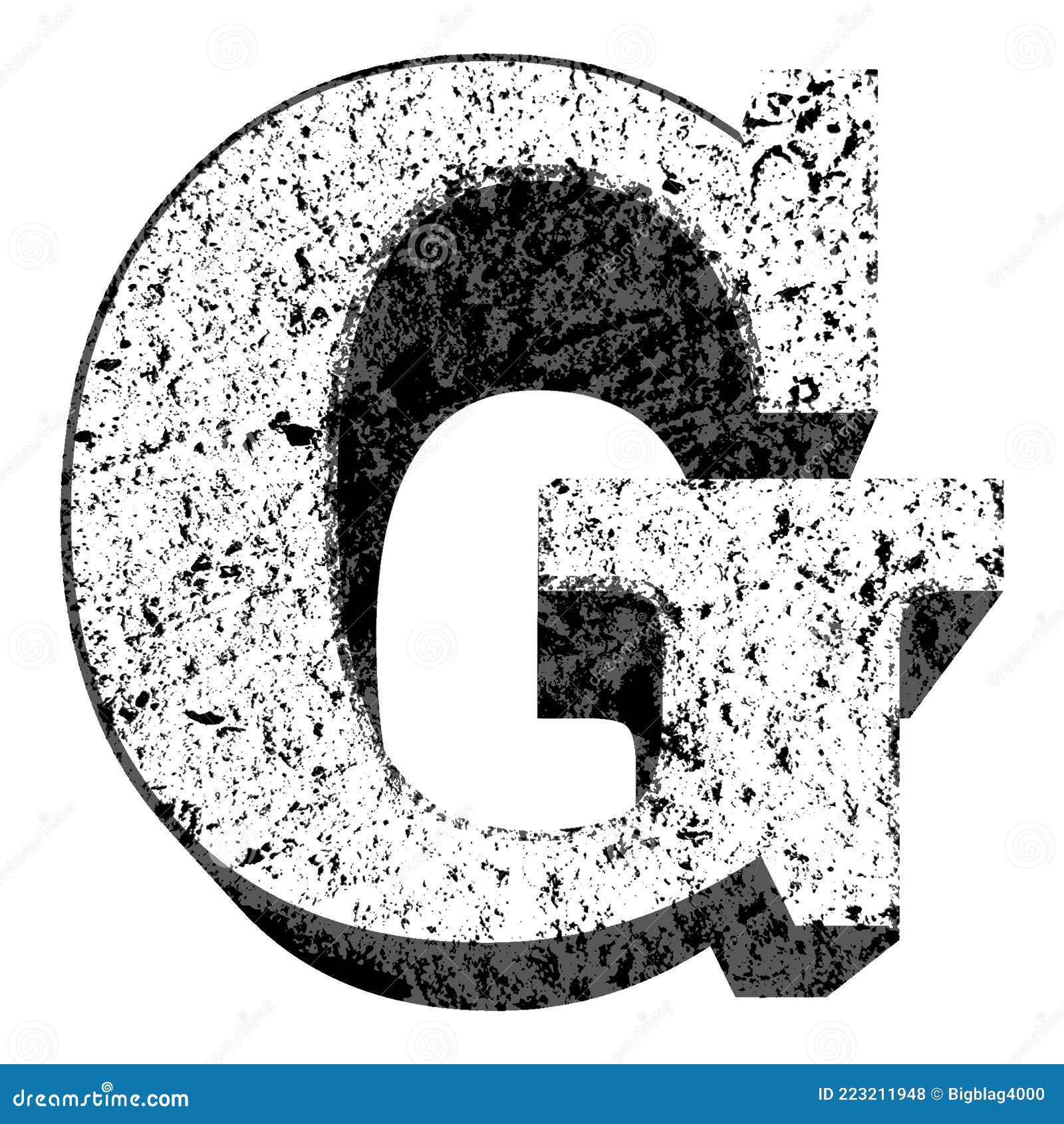 Concrete Vector Font.Uppercase Letter. Stock Illustration ...