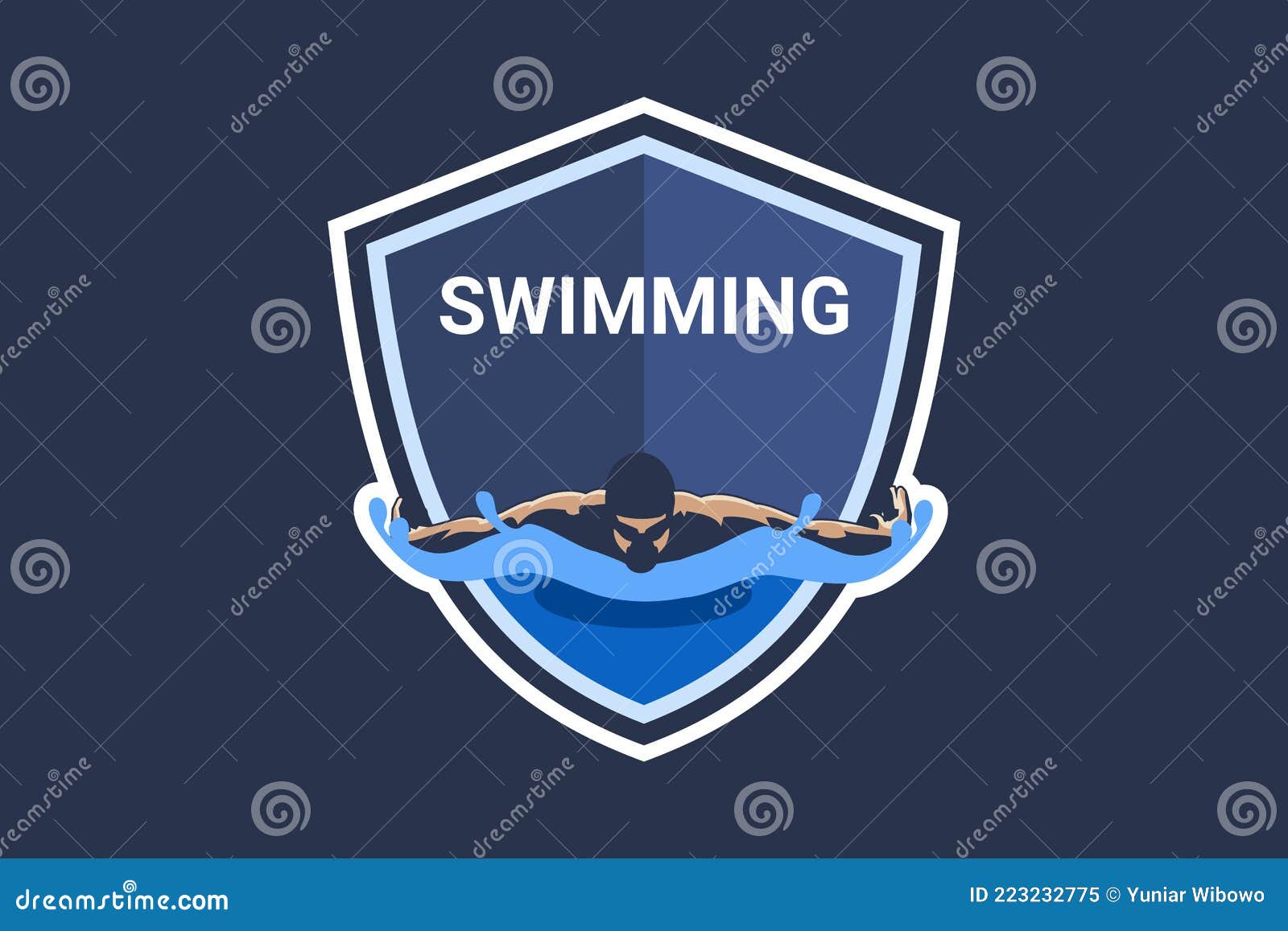 Swimming Club Logo Design. Swimmer Icon Design Stock Vector ...