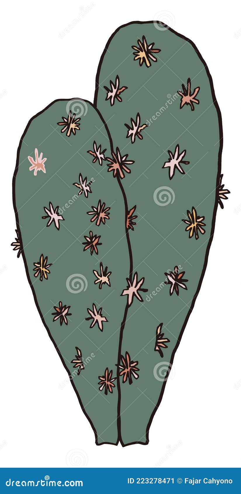 Cactus Plant Dinosaur Ancient Vector Illustration Transparent ...