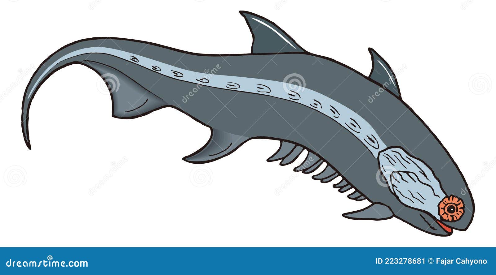 Climatius Fish Dinosaur Ancient Vector Illustration Transparent ...