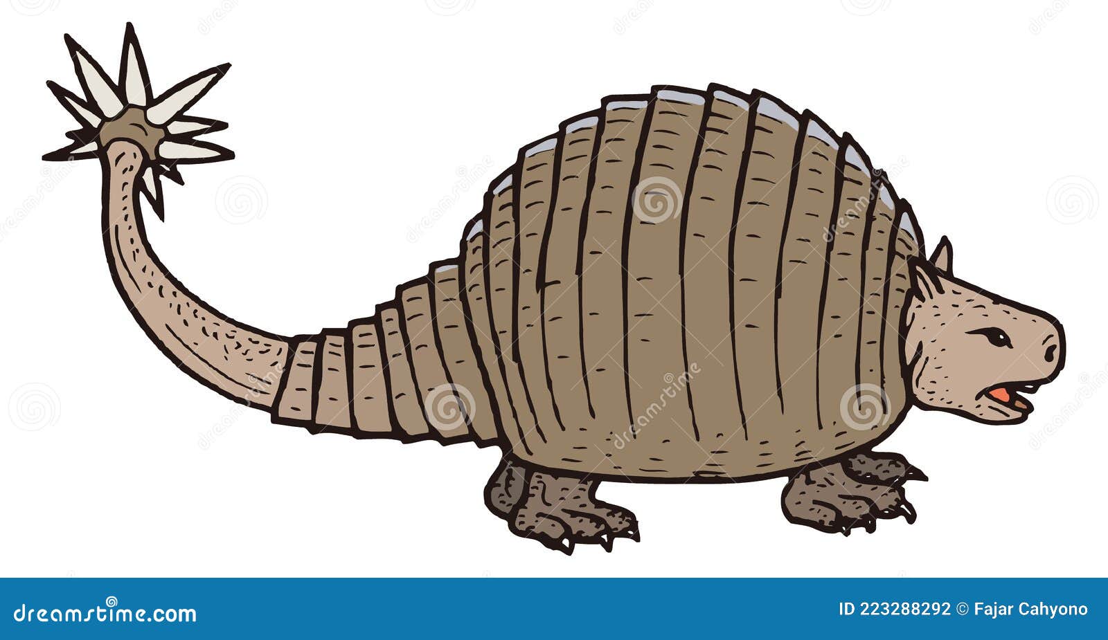 Glyptodon Dinosaur Ancient Vector Illustration Transparent Background ...