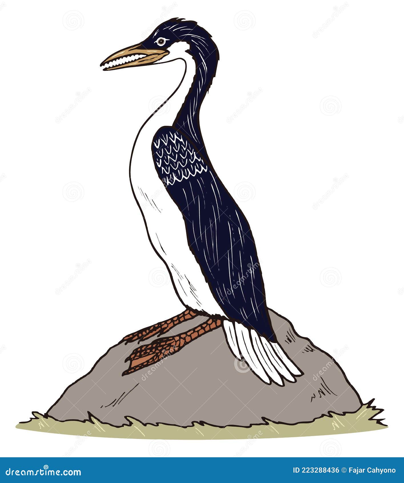 Herperornis Bird Dinosaur Ancient Vector Illustration Transparent ...