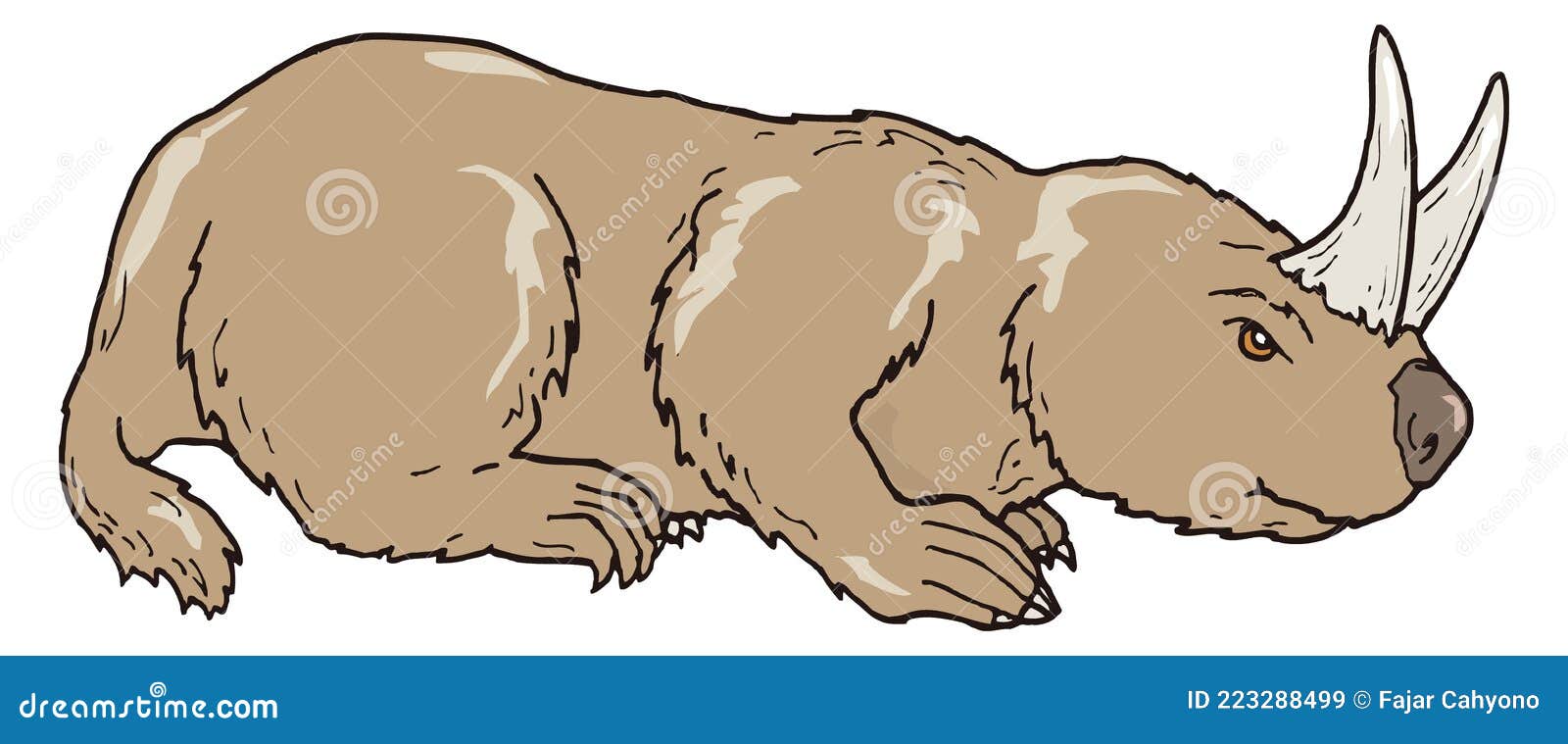 Horned Gopher Epigaulus Dinosaur Ancient Vector Illustration ...