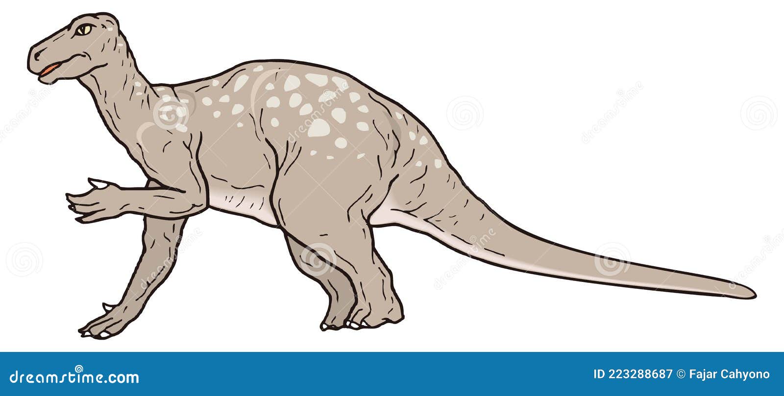 Iguanodon Dinosaur Ancient Vector Illustration Transparent Background ...