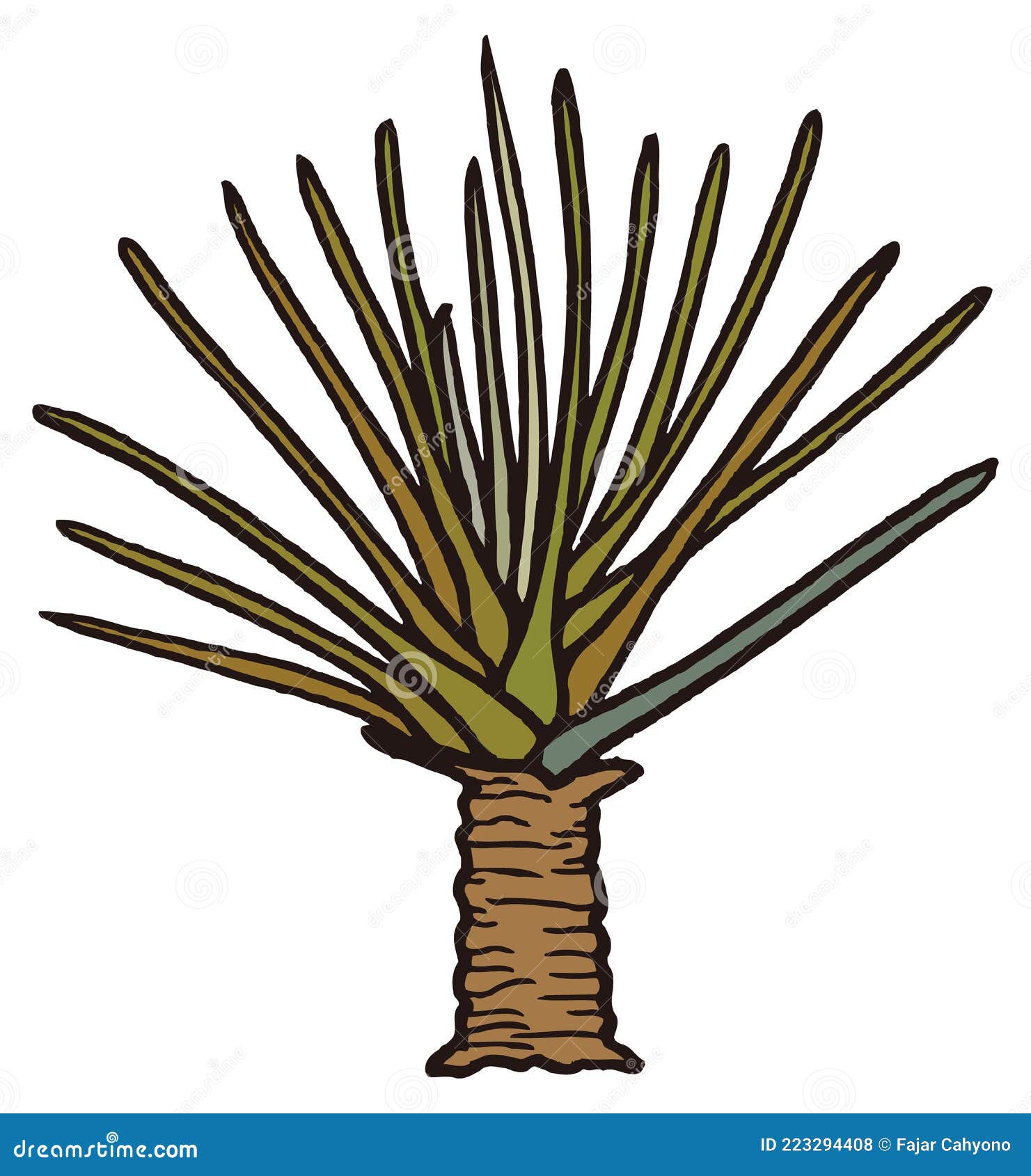 Lycopsida Palm Tree Dinosaur Ancient Vector Illustration Transparent ...