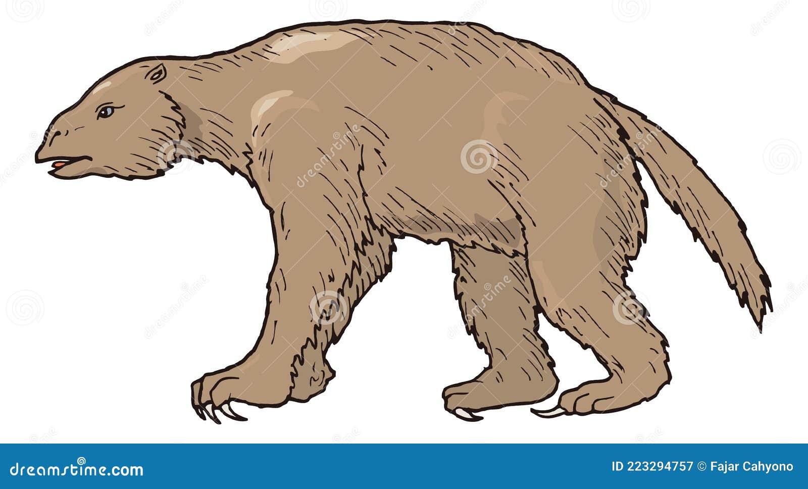 Megatherium Dinosaur Ancient Vector Illustration Transparent Background ...