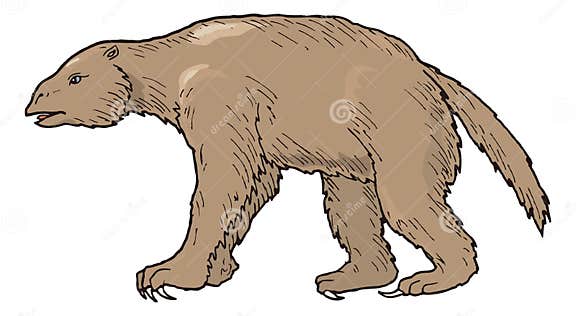 Megatherium Dinosaur Ancient Vector Illustration Transparent Background ...