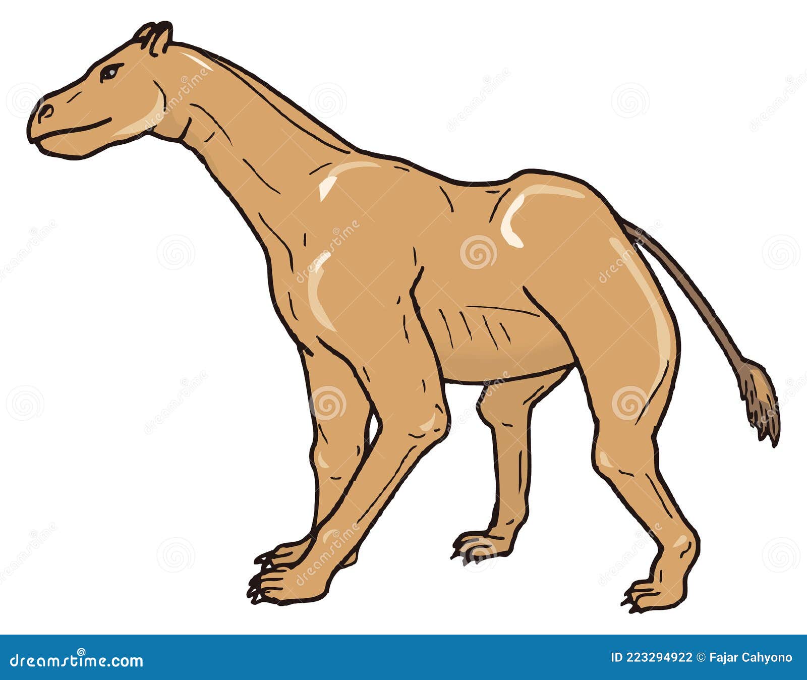 Moropus Horse Dinosaur Ancient Vector Illustration Transparent ...