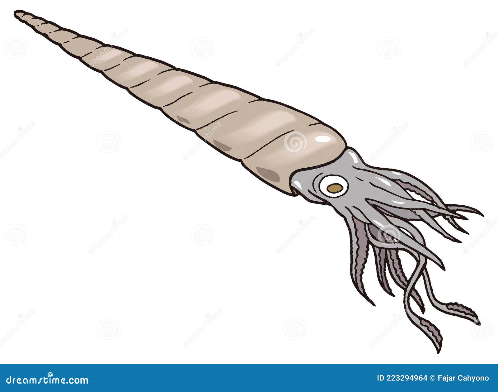 Scary Squid Cartoon Vector Illustration | CartoonDealer.com #22053930