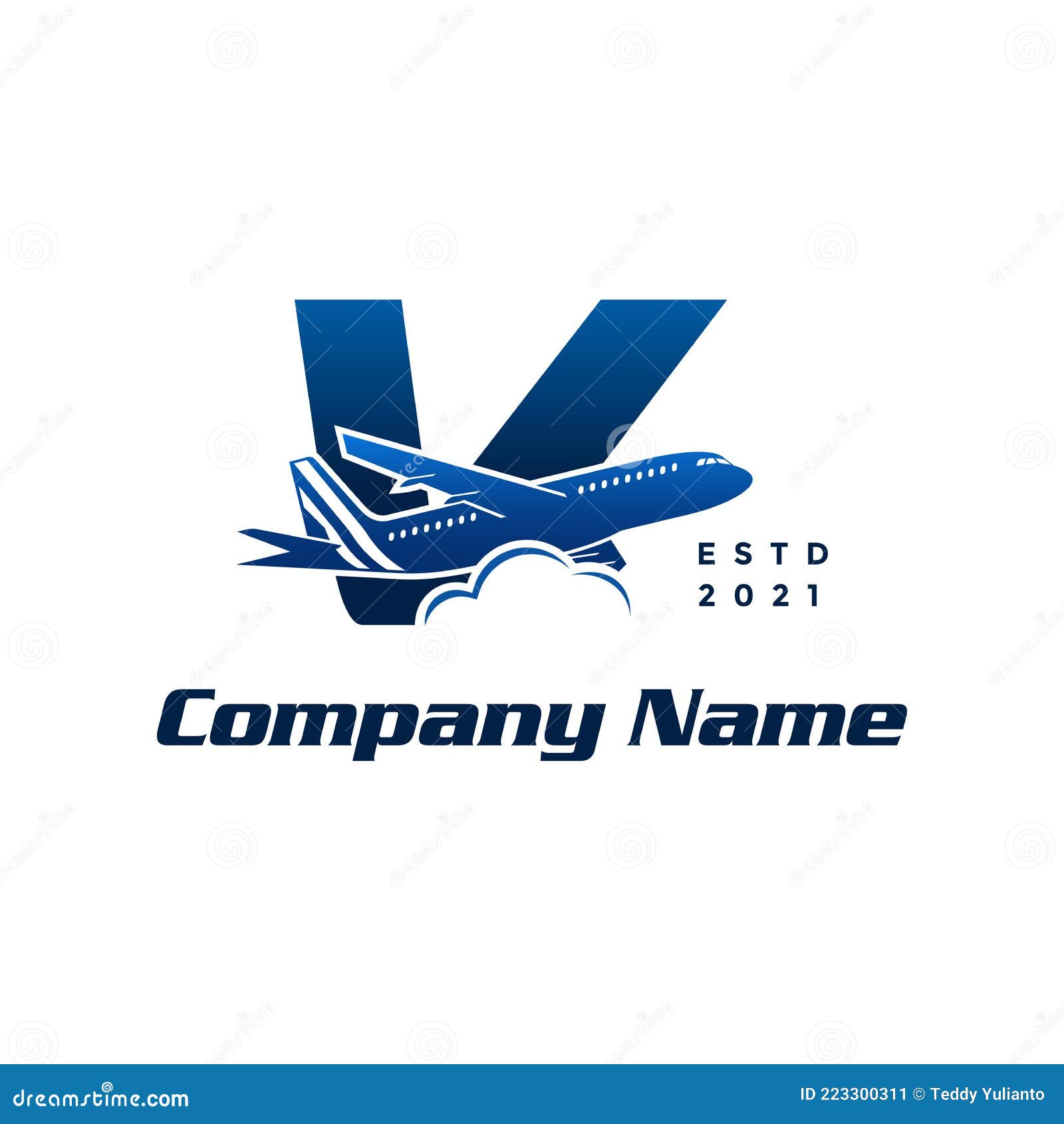 Modern and Stylish Initial V Plane Stock Vector - Illustration of ...