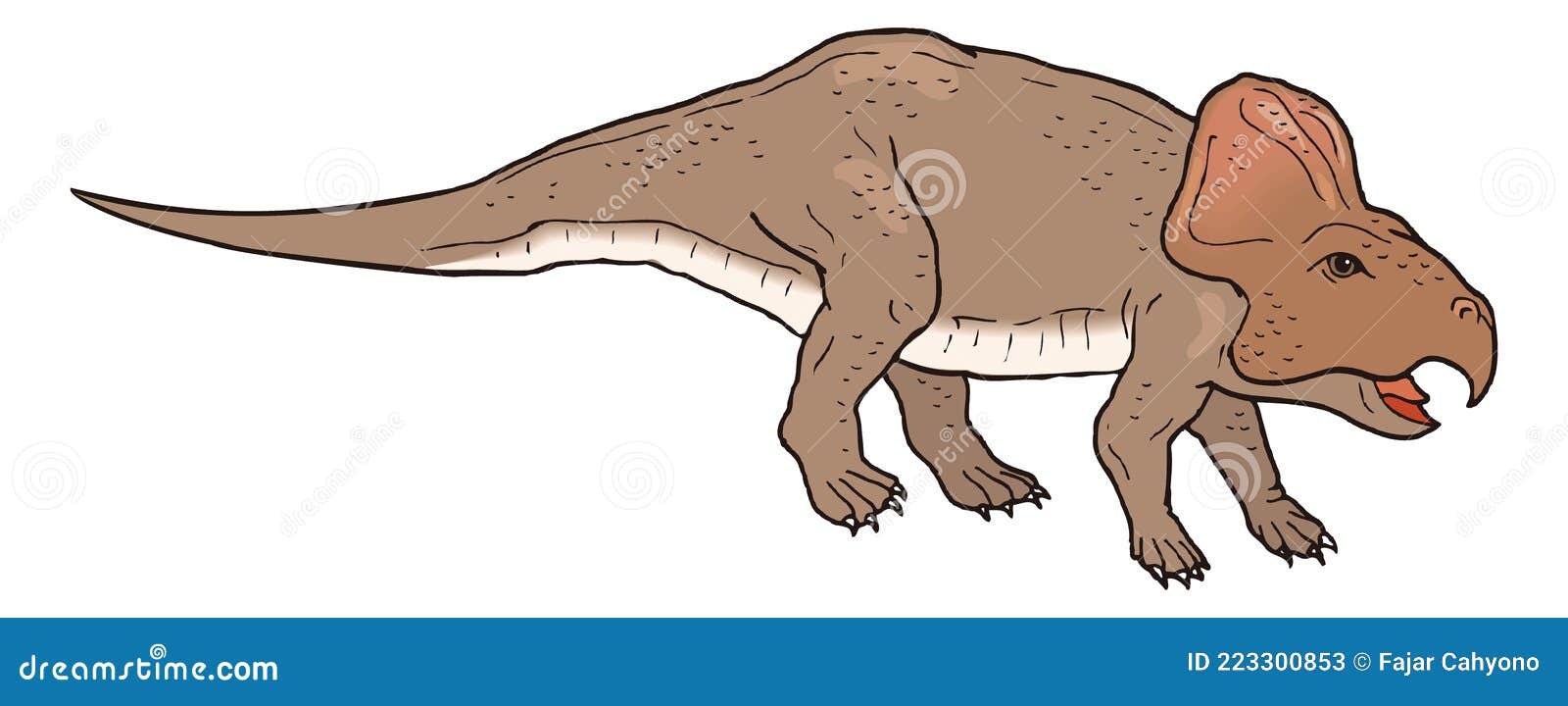 Protoceratops Dinosaur Engraving Vector | CartoonDealer.com #122686794