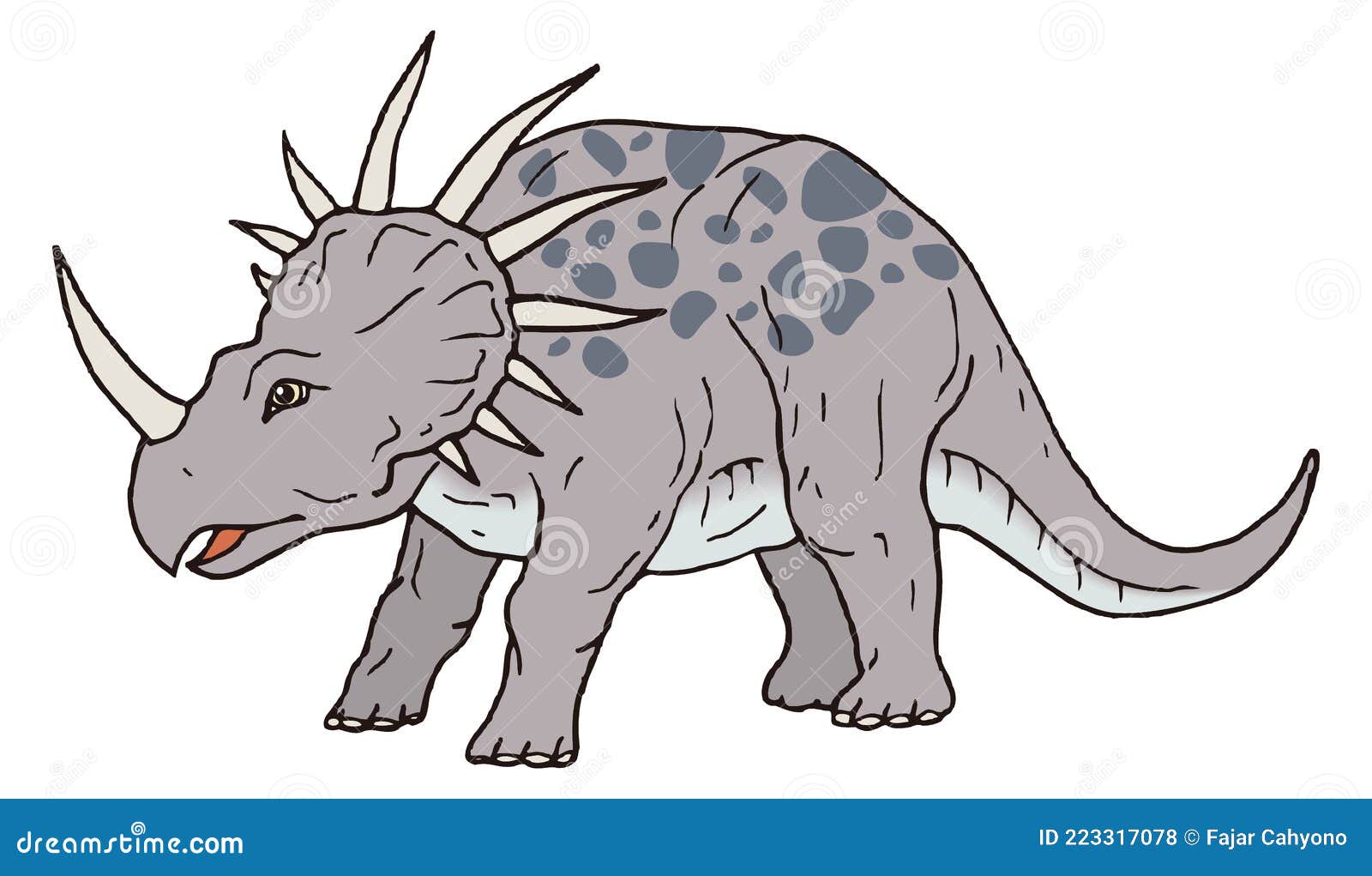 Styracosaurus Vector | CartoonDealer.com #123344905