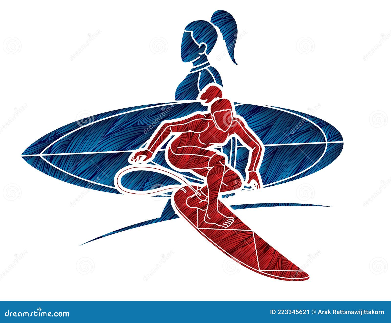 Set Of 4 Female Players Are Throwing Flying Disc Cartoon Vector ...