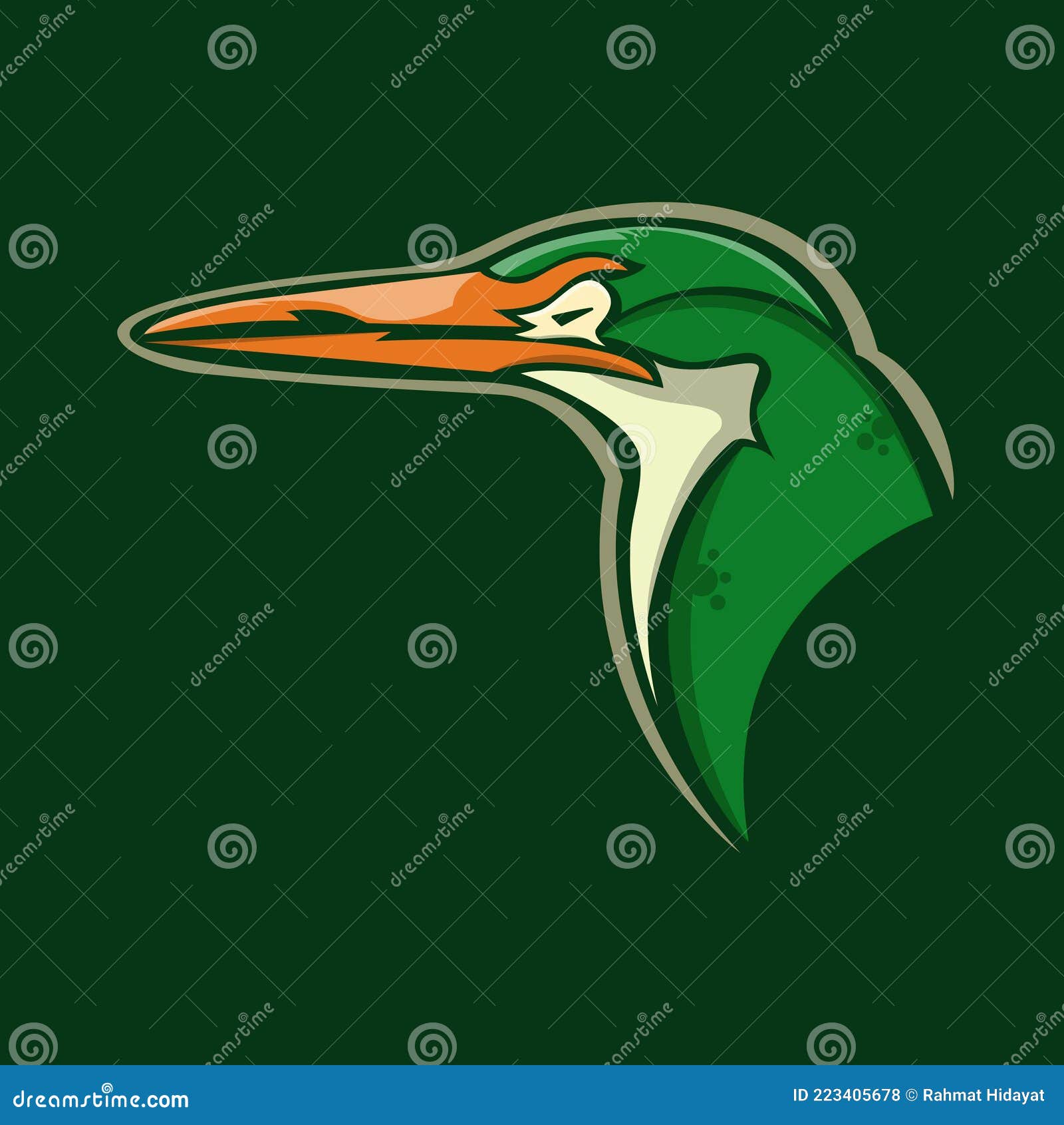 Bird Head Mascot Vector Illustration Stock Vector - Illustration of ...