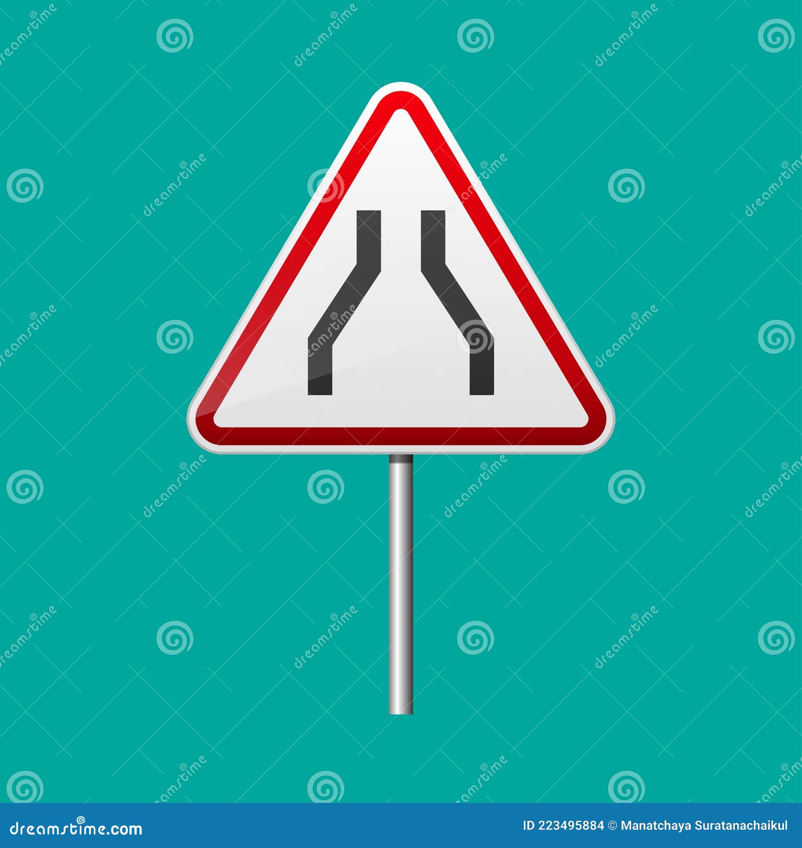 Narrow Bridge Sign Transparent Icon. Narrow Bridge Sign Symbol D ...