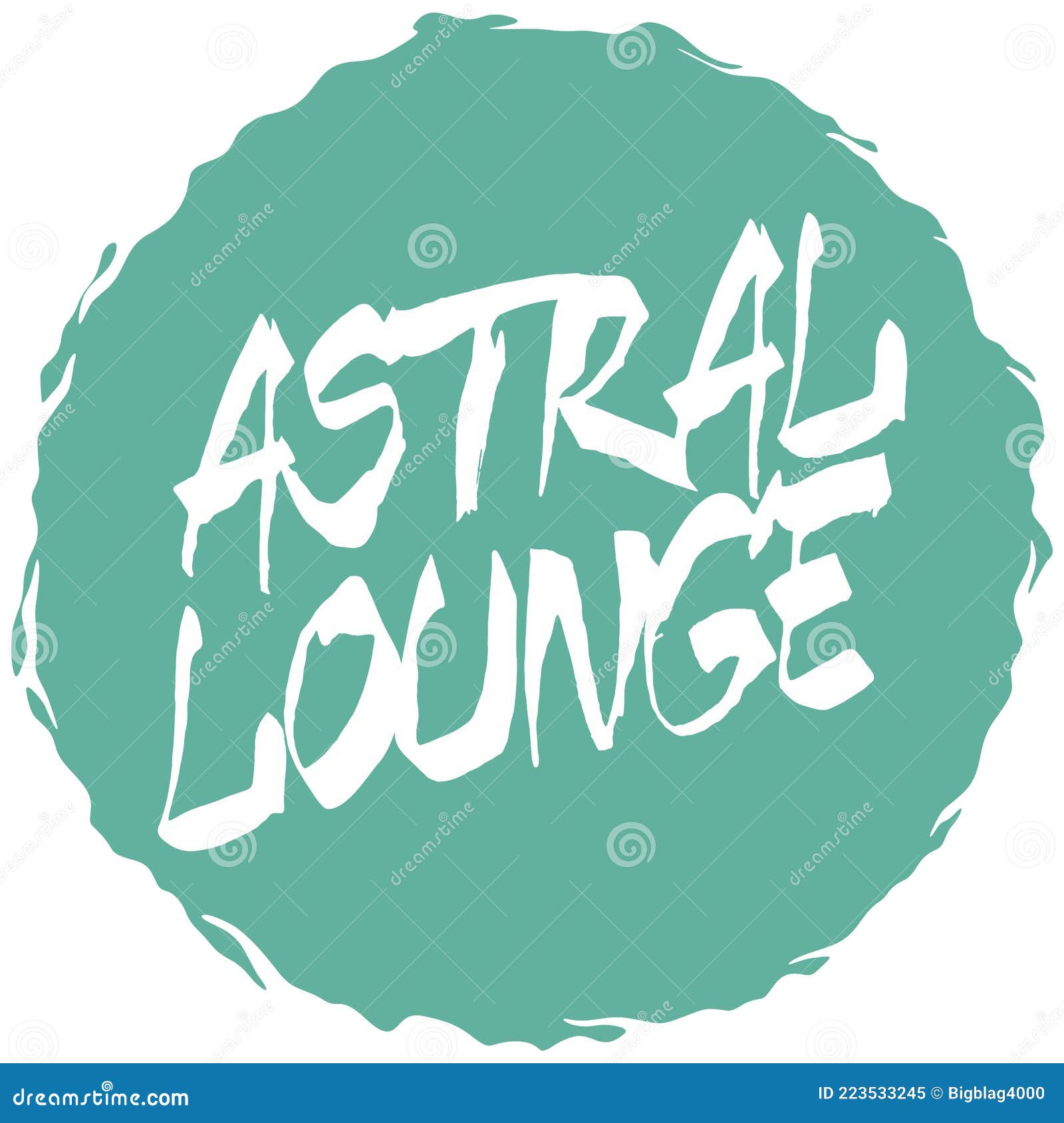 Astral Lounge Vector Illustration.Art Poster Template. Stock ...