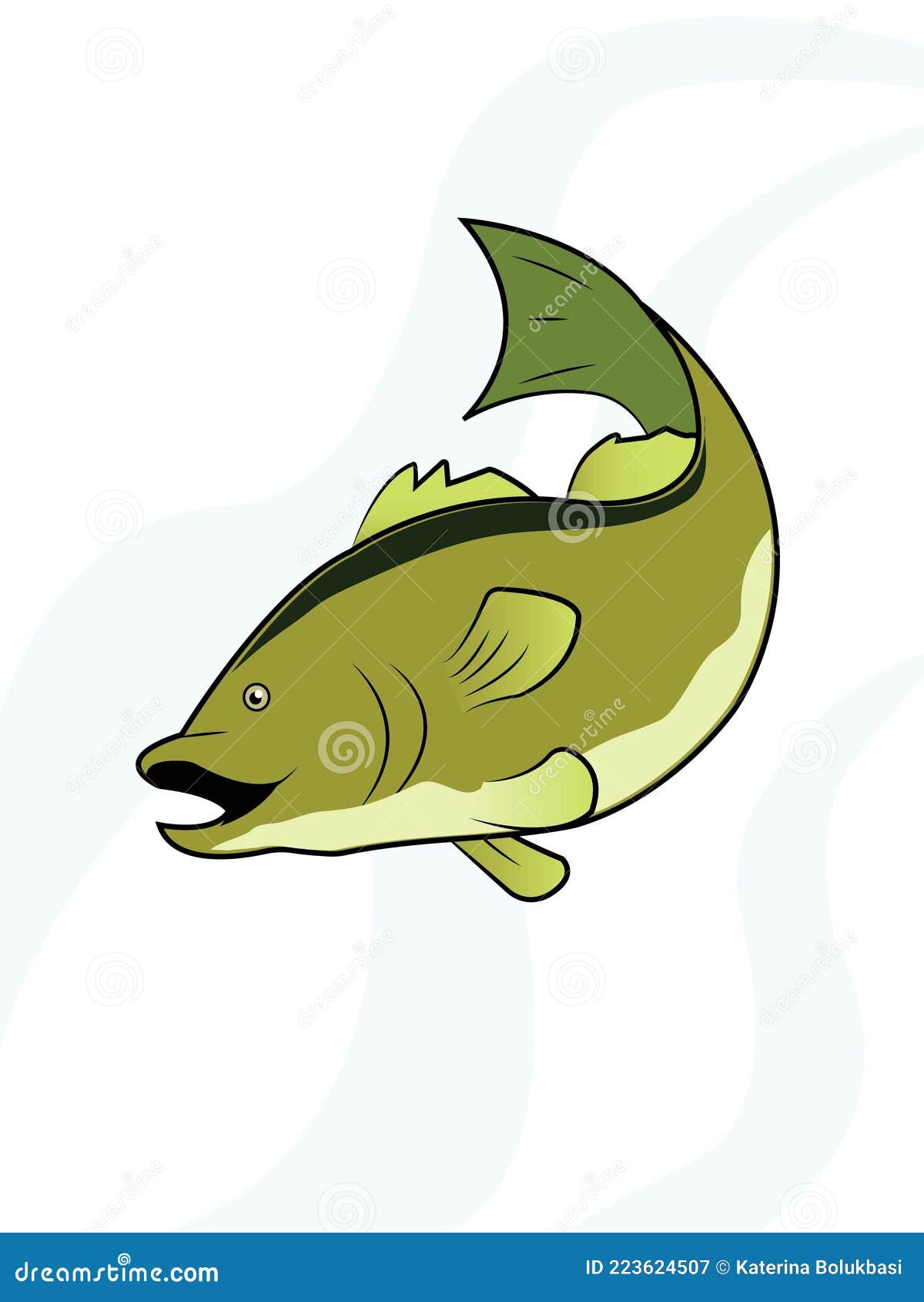 Perch River Sea Icon Nautical Symbol Fish Stock Vector - Illustration ...