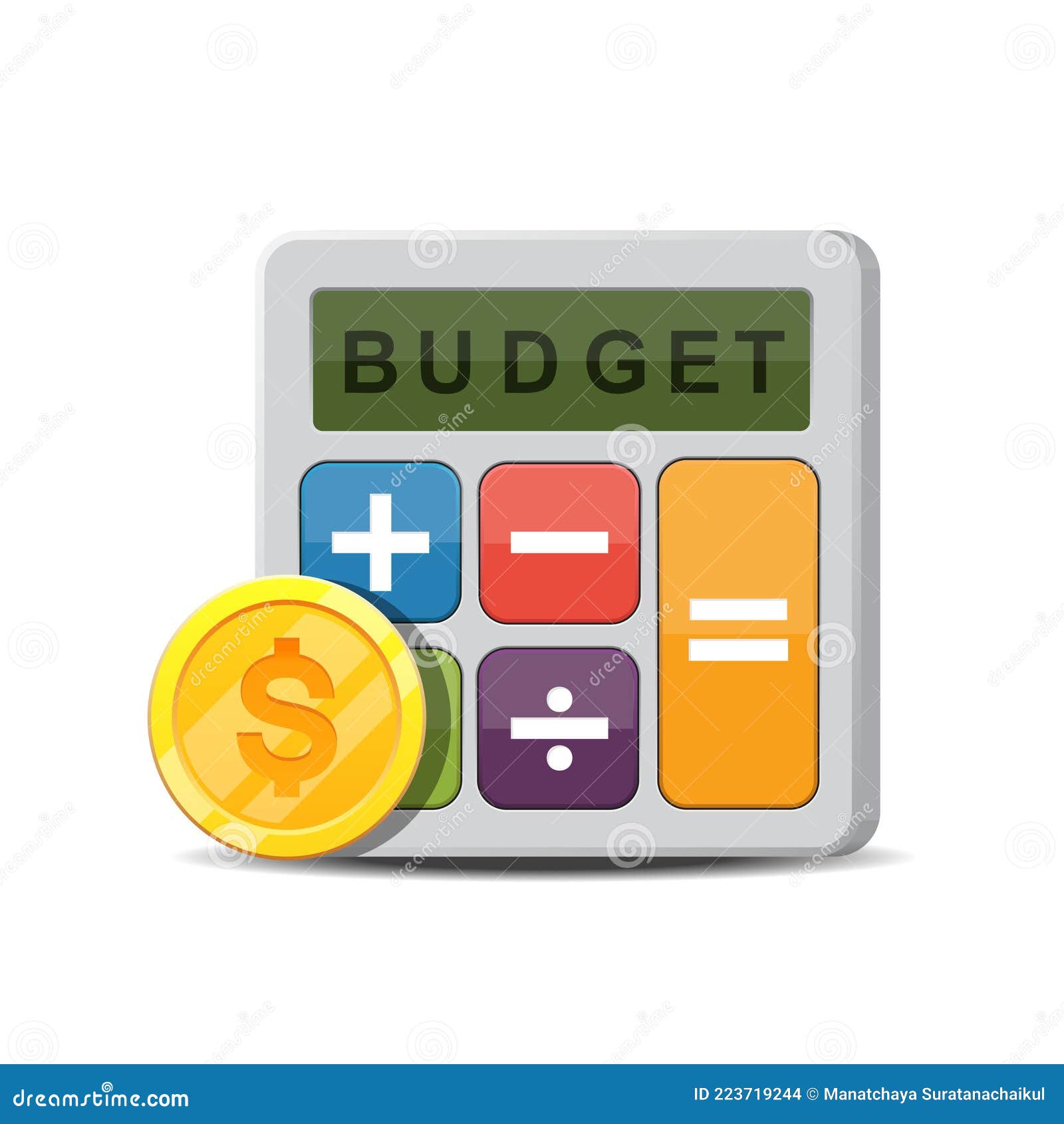 Budget Icon. Calculating And Planning Concept. Vector Linear Pictogram ...