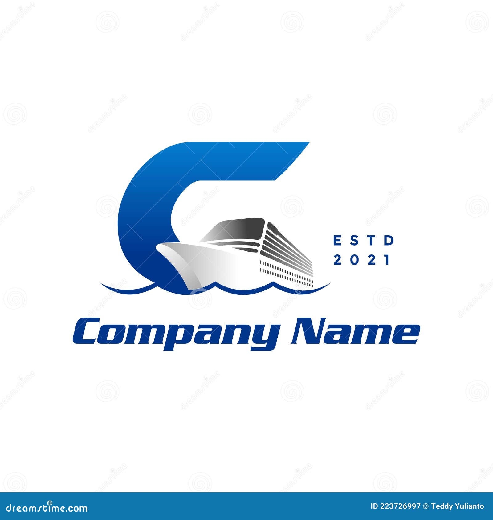 Modern and Stylish Initial C Cruise Ship Stock Vector - Illustration of ...