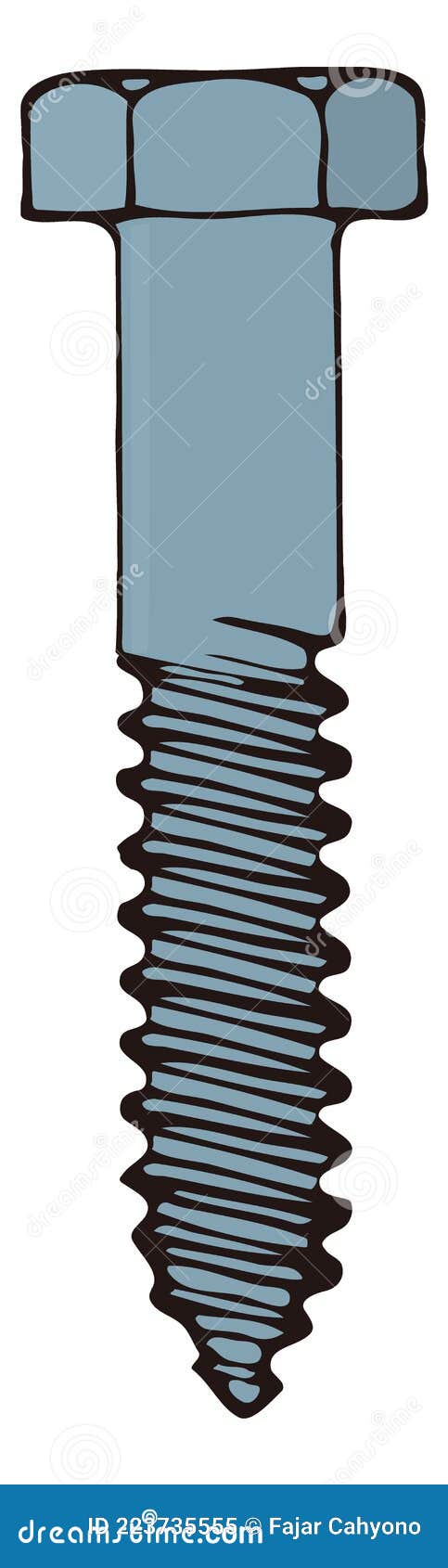 Lag Bolt Tool Vector Illustration Transparent Background Stock Vector ...