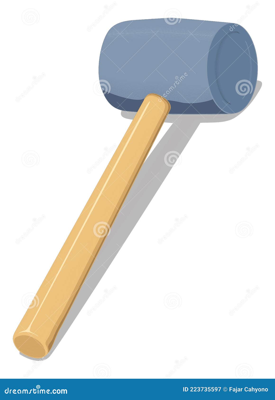 Mallet Rubber Hammer Tool Vector Illustration Transparent Background ...