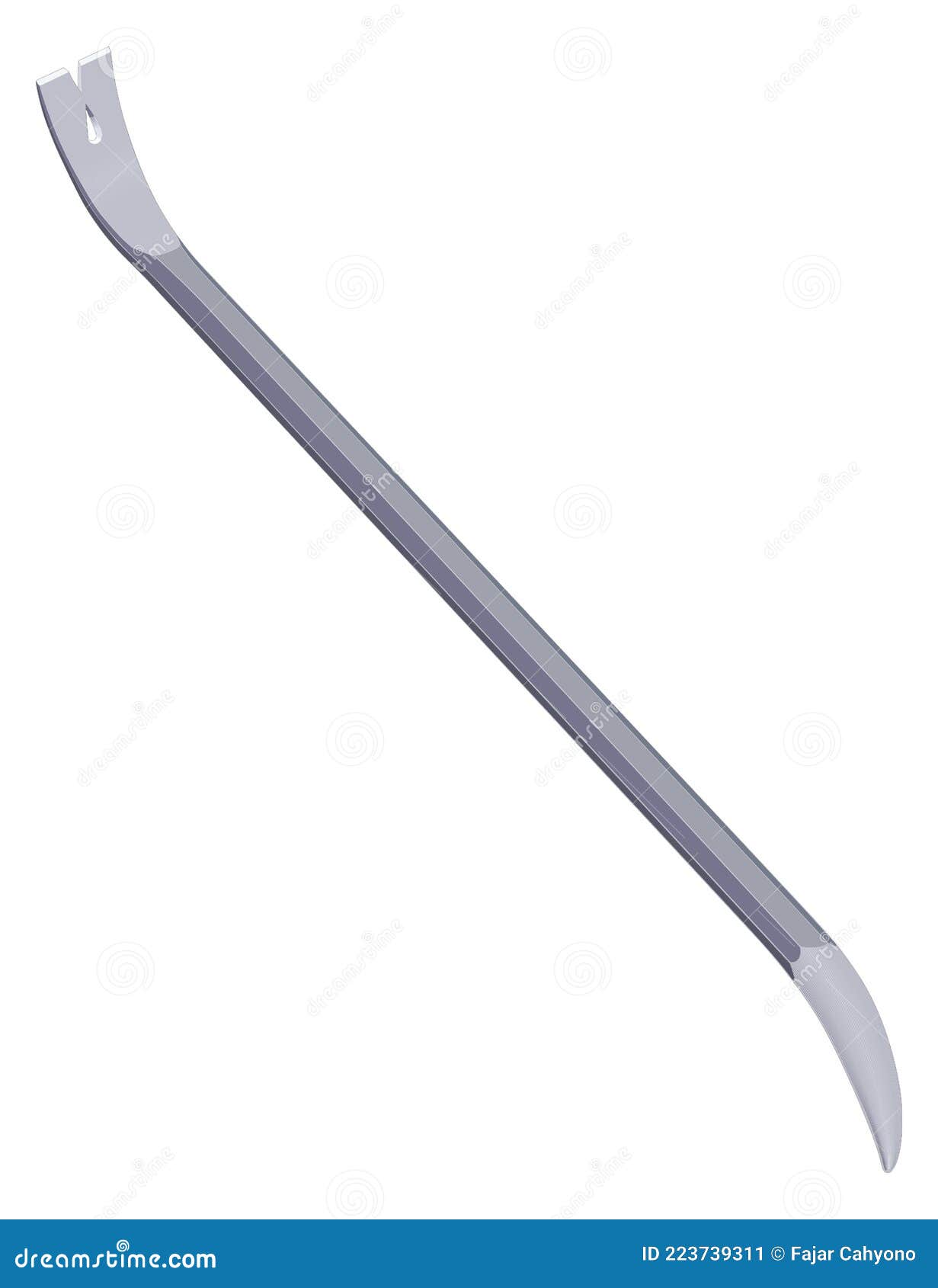 Pry Bar Tool Vector Illustration Transparent Background Stock Vector ...